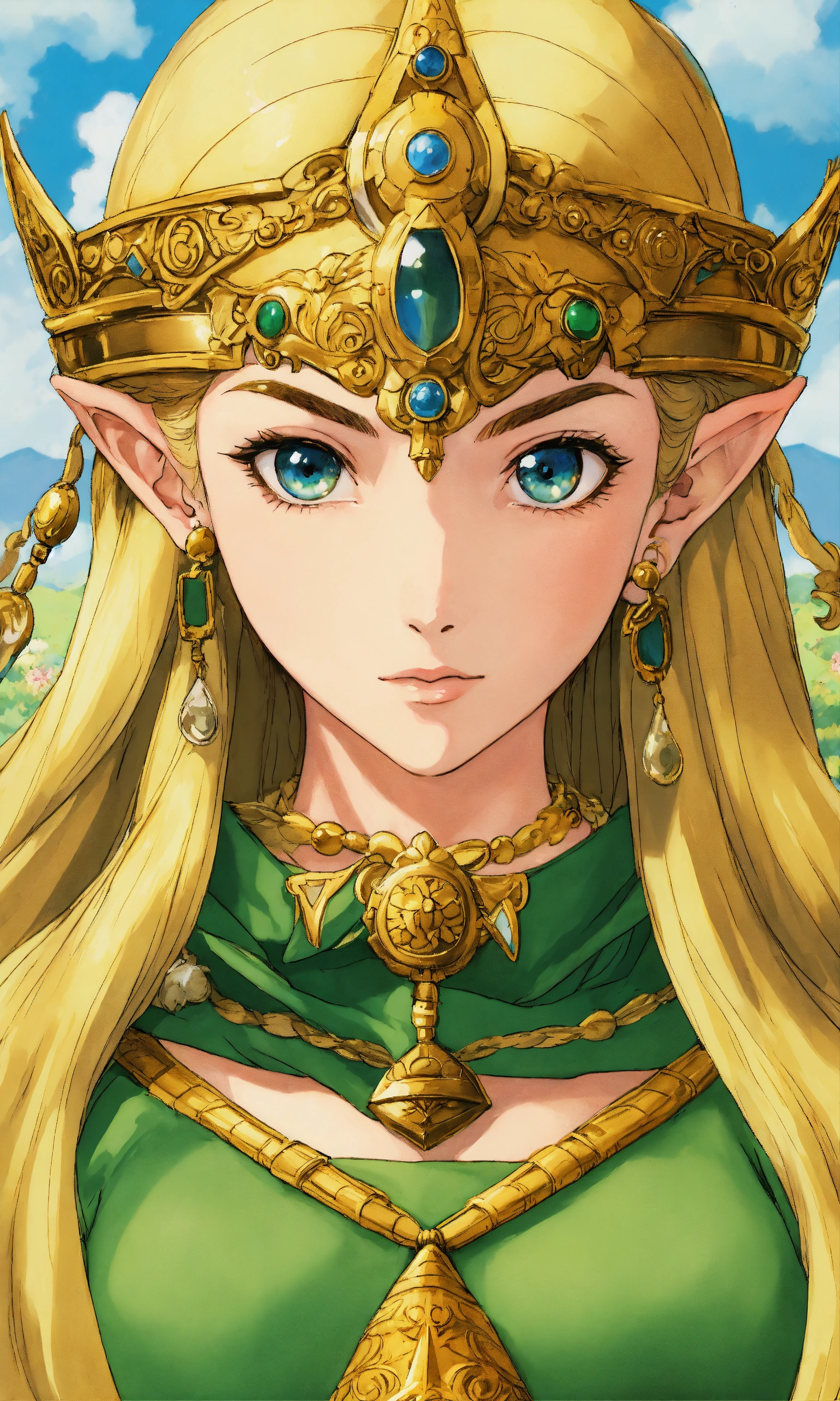 Lexica - 1990s anime Princess Zelda, full detailed eyes, Toriyama, Miyazaki