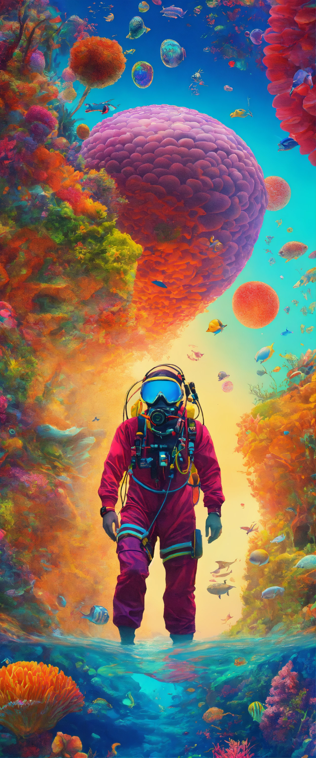 Lexica - The most surreal psychedelic diver ever, 4k, dmt