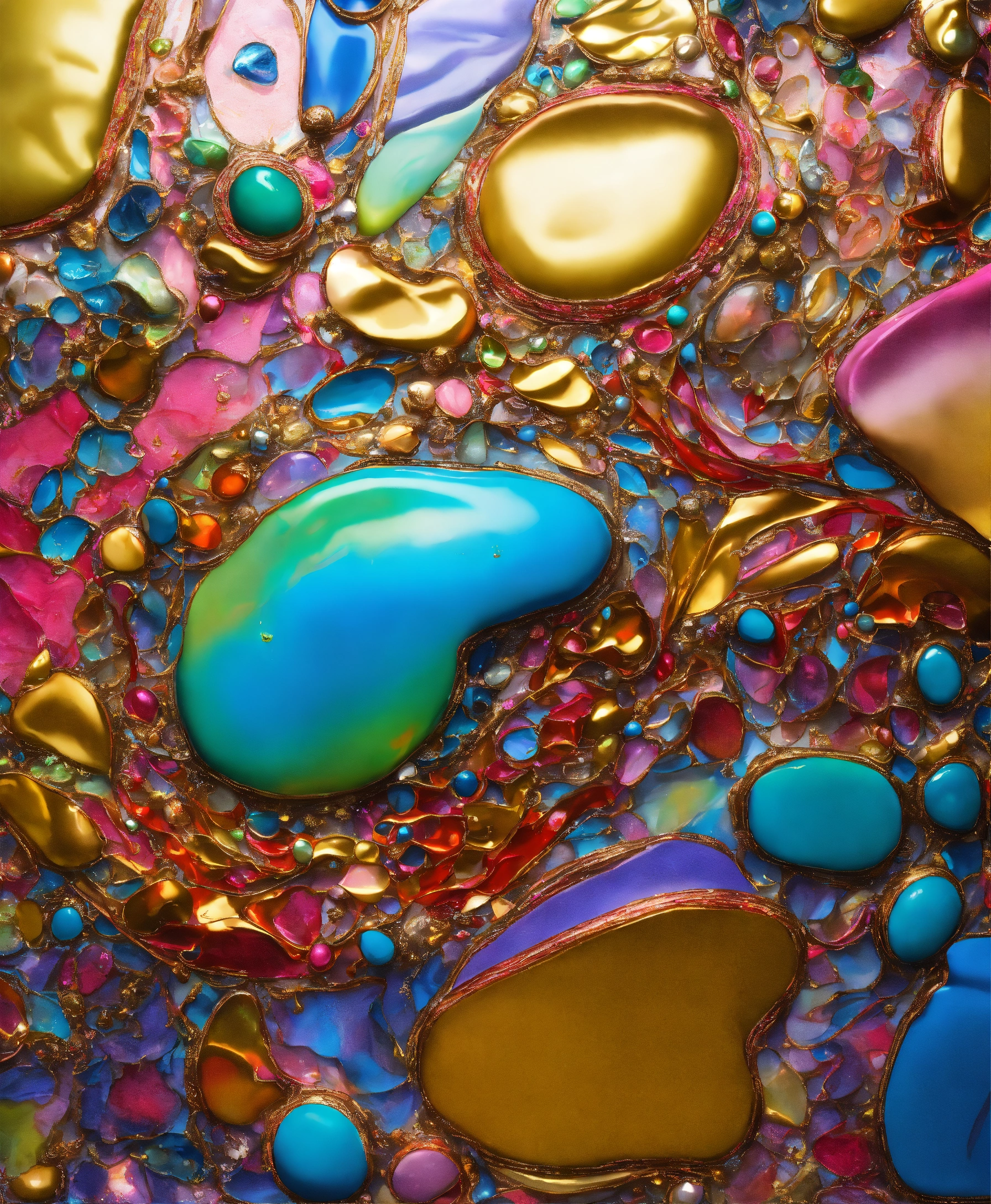 Lexica - Colorful abstract painting oil and water complex complicated ...