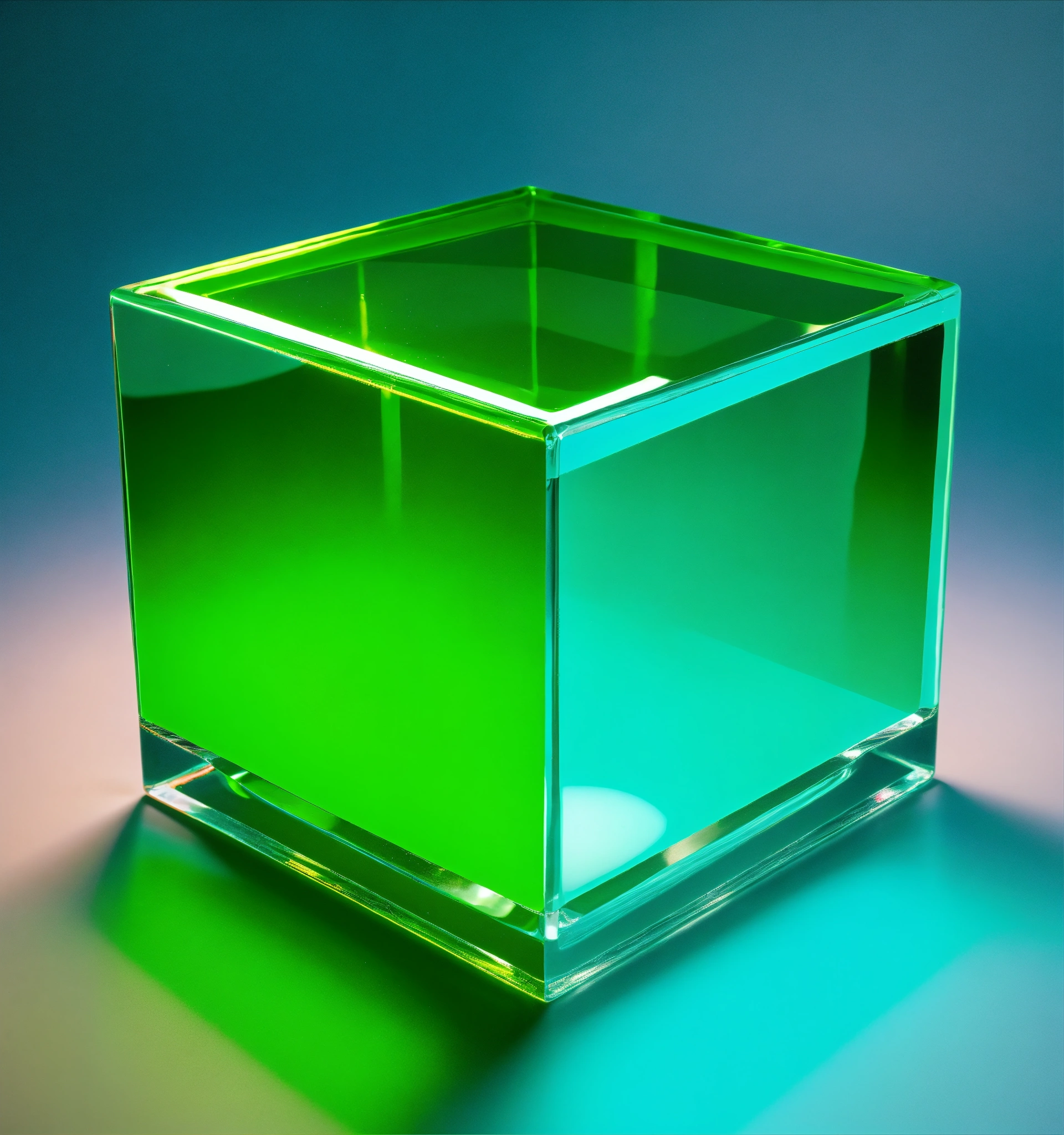 Lexica - Cube, 4k, luxury inside cube!, frosted glass, iridescent ...