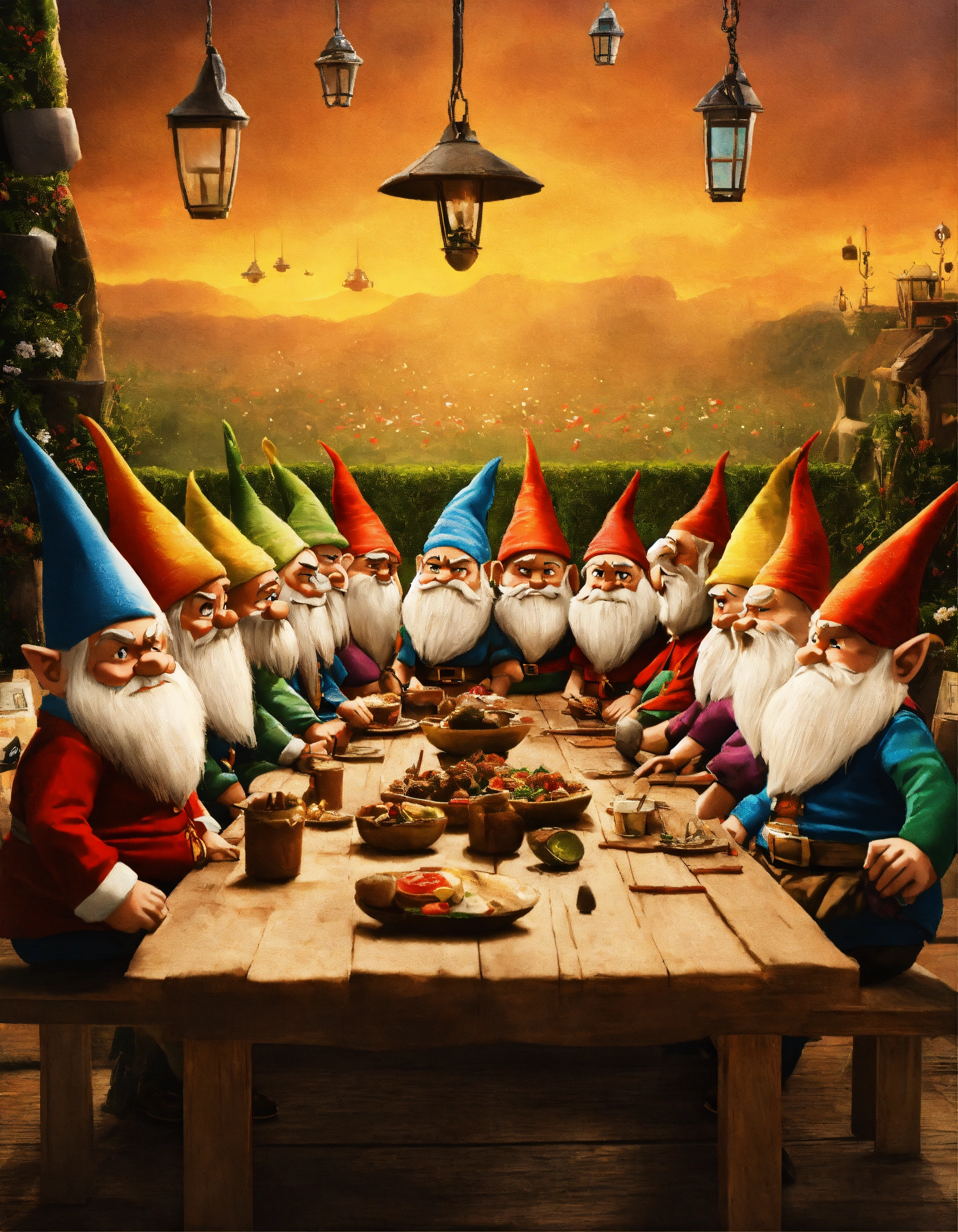 Lexica - A film poster for 12 Angry Gnomes, but all the gnomes have ...