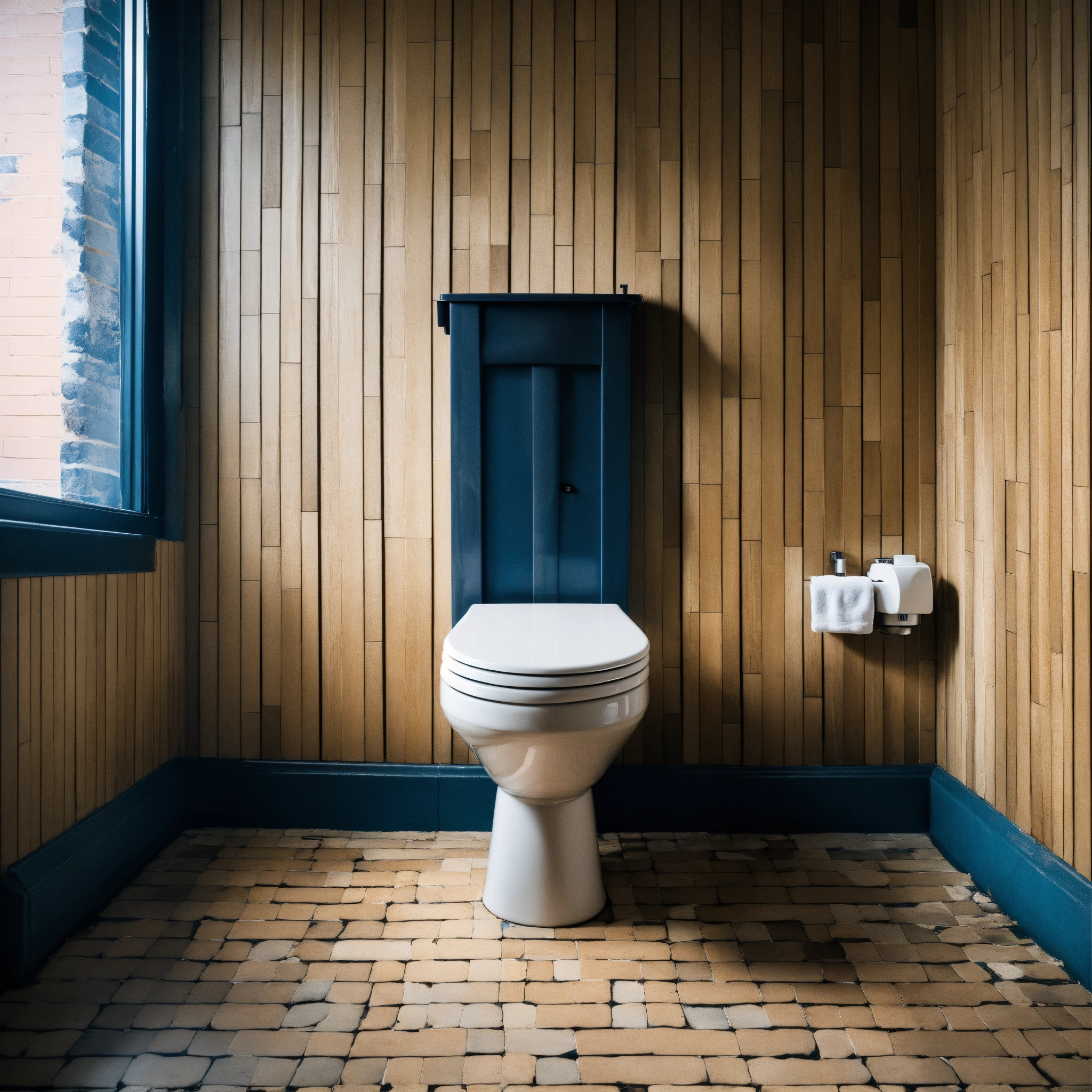 Lexica - High-resolution photography of an empty room with a toilet ...
