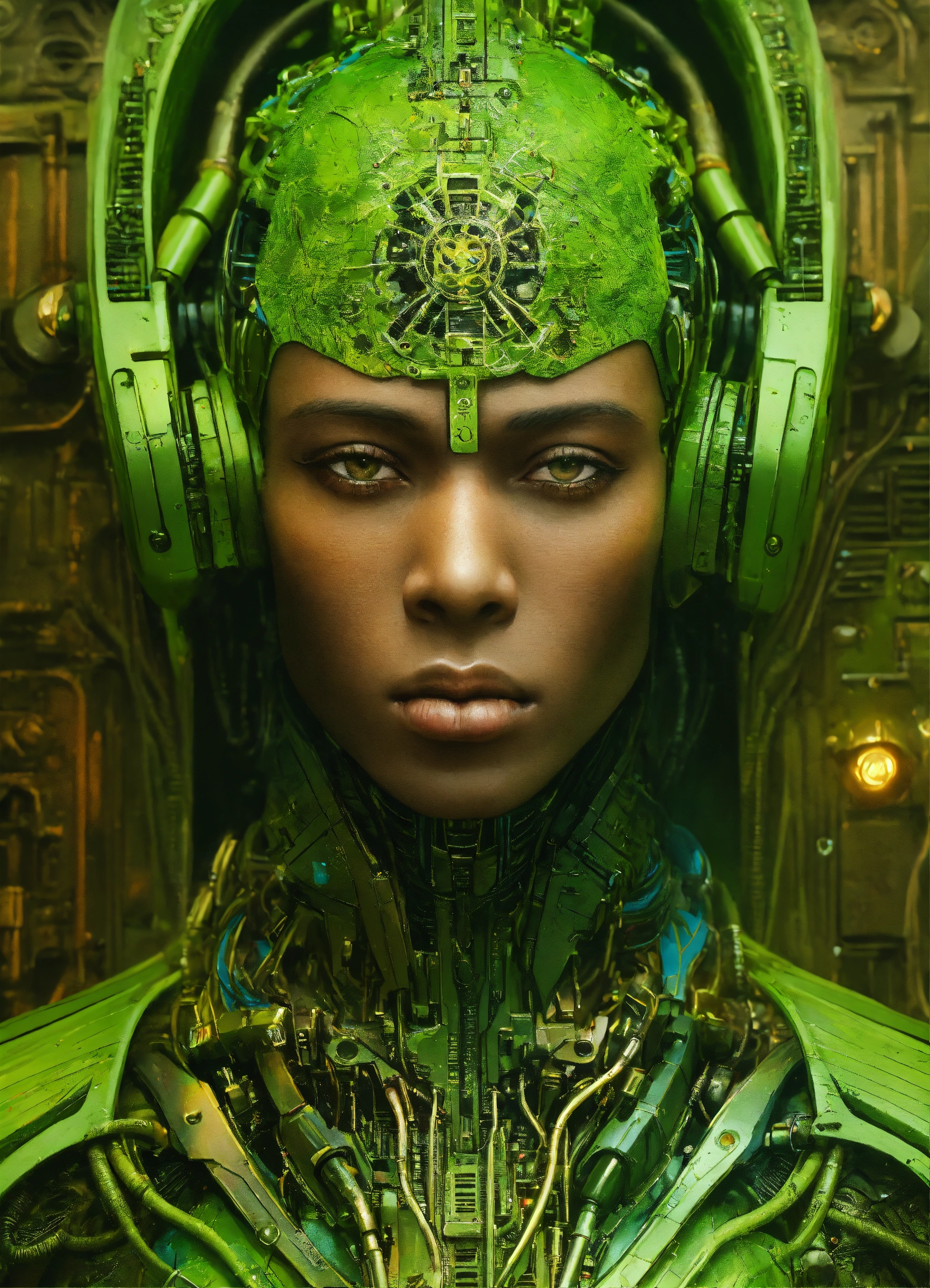 Lexica - African male Cyborg essence of conquest, H.R Giger style ...