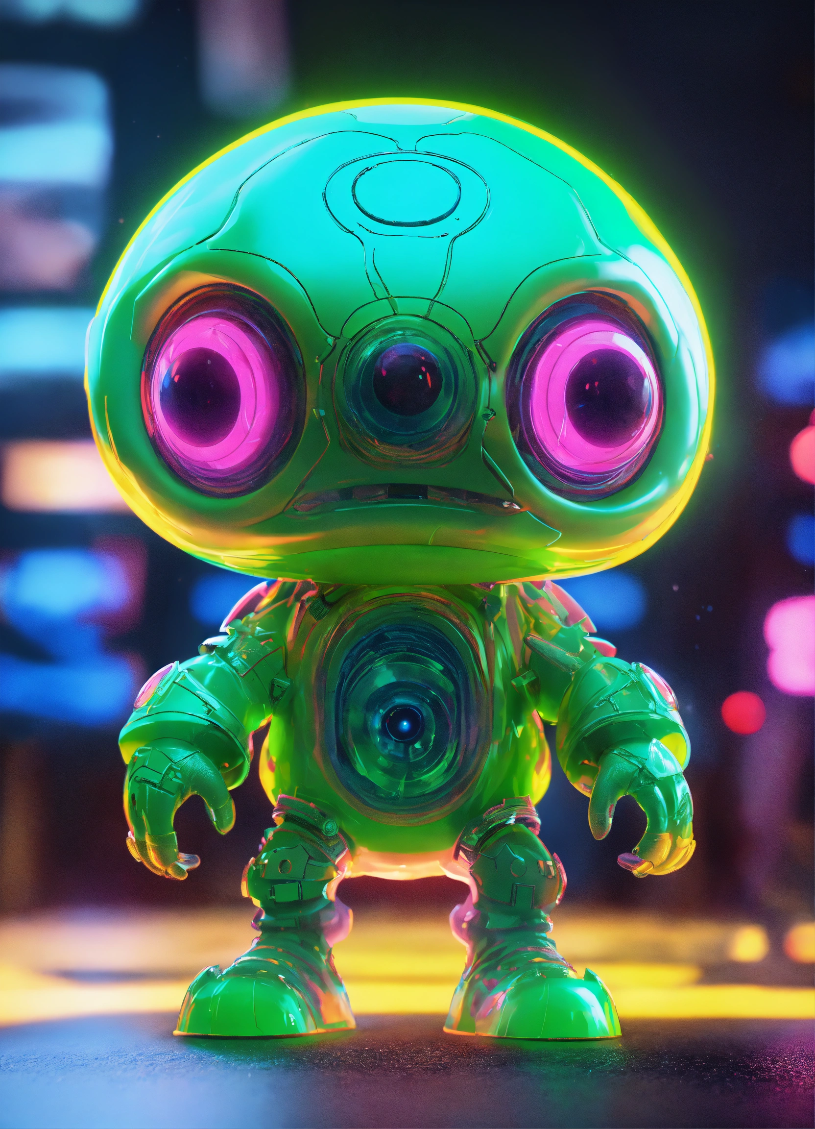 Lexica - Blob, gelly cute alien monster, full-body, neon glow colors ...