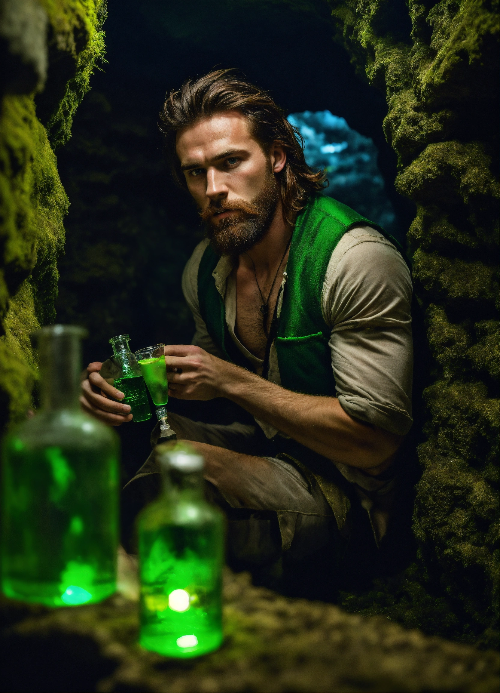 Lexica - In photographic style a rugged scruffy and skinny pale german ...