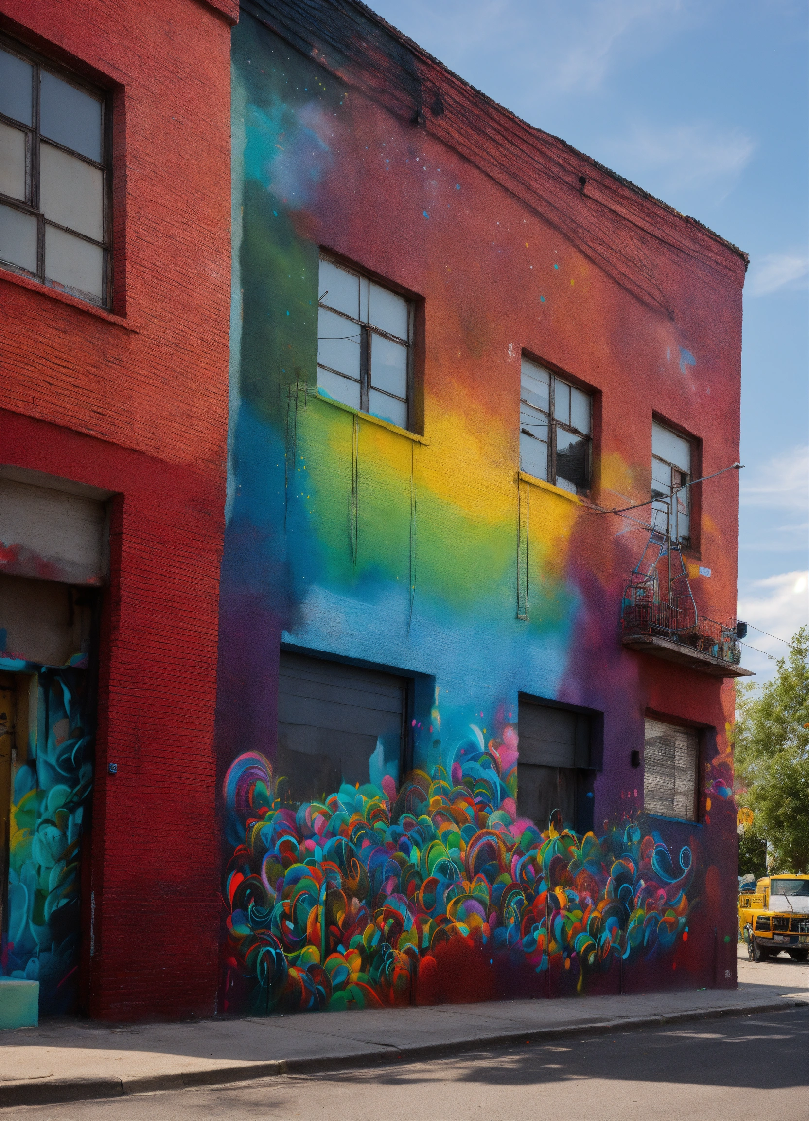 Lexica - Street spray paint urban murals with vibrant colors and ...