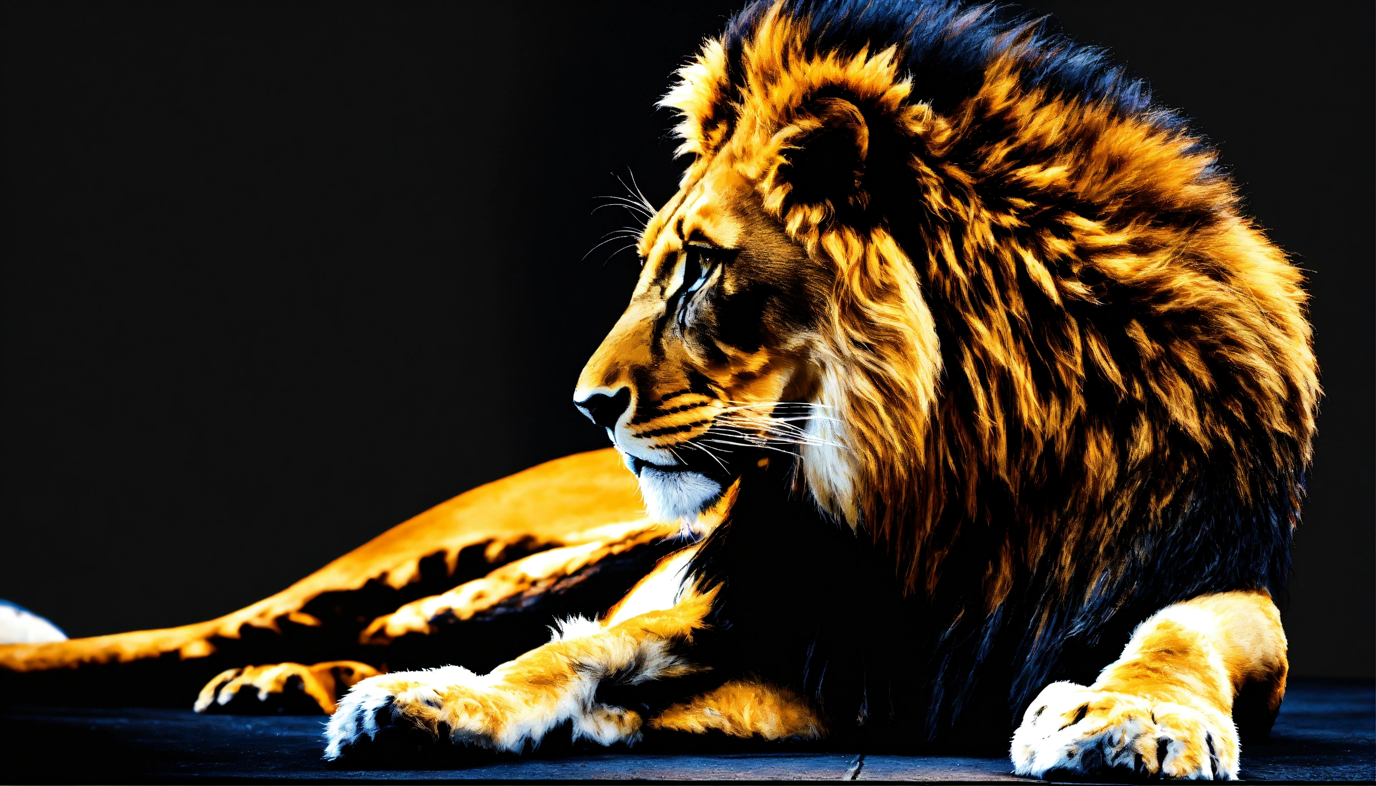Lexica - A female lion , 16K resolution. Side pose standing, looking at ...