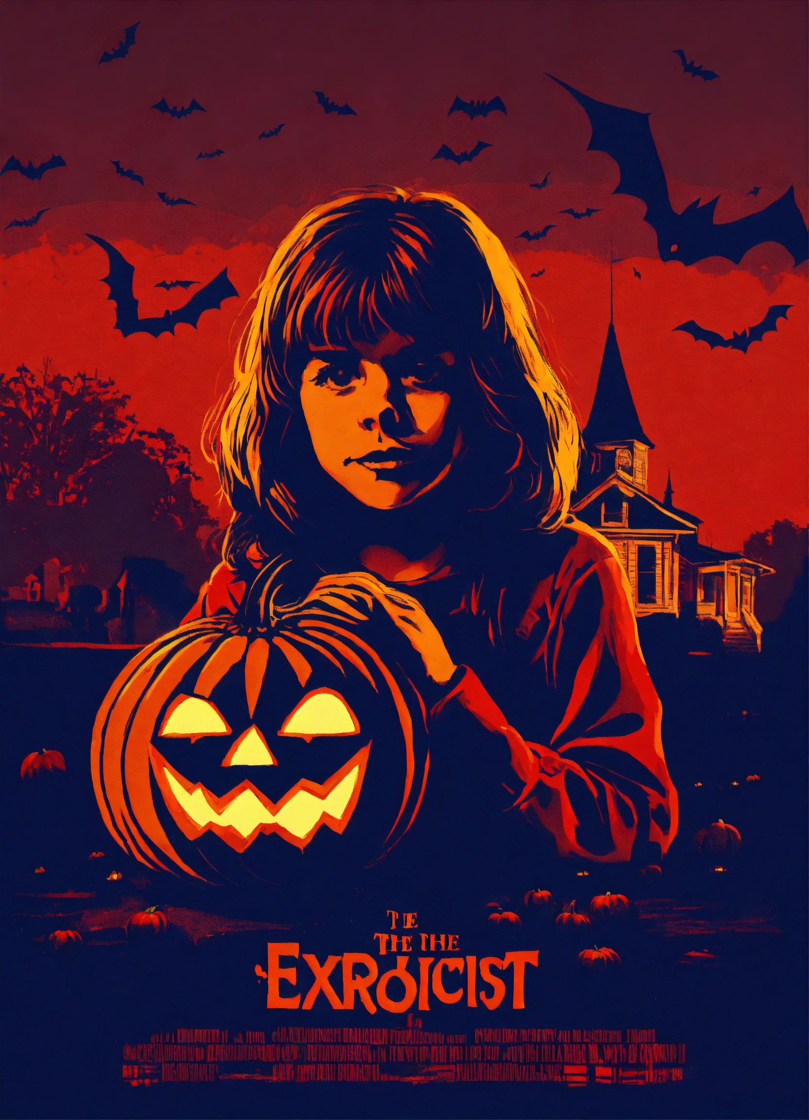 Lexica - Regan from the movie the exorcist with a halloween pumpkin in ...