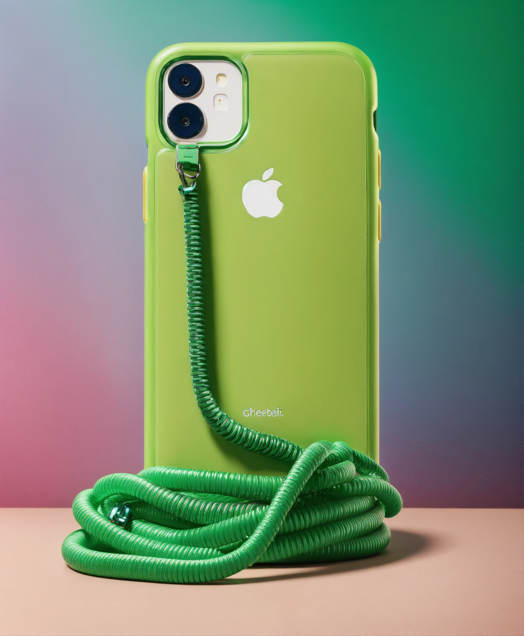 Lexica - Suspended secure green bungee cords in knot wrapped around ...
