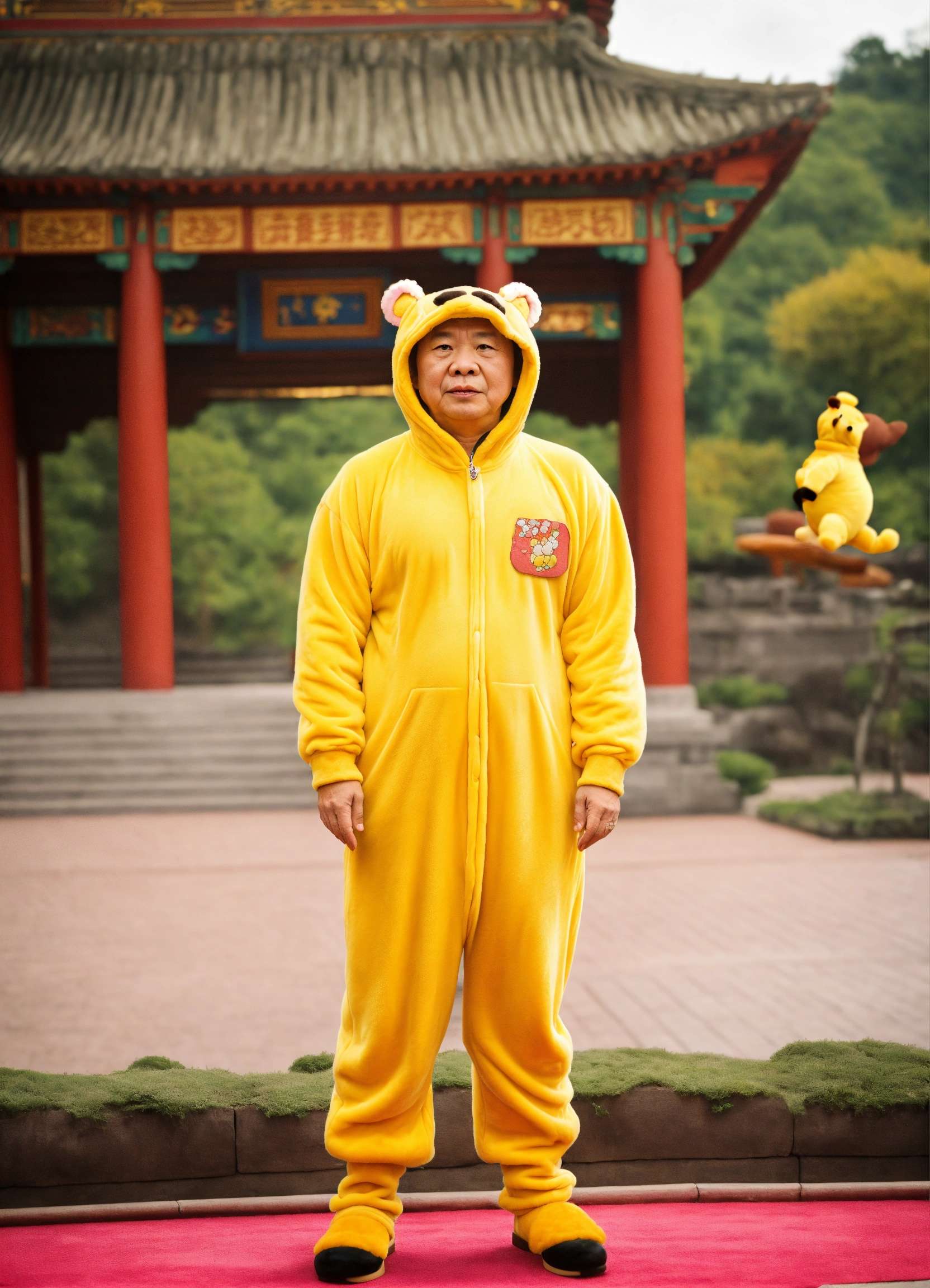 Lexica - The President of China dressed in a Winnie the poo onesy