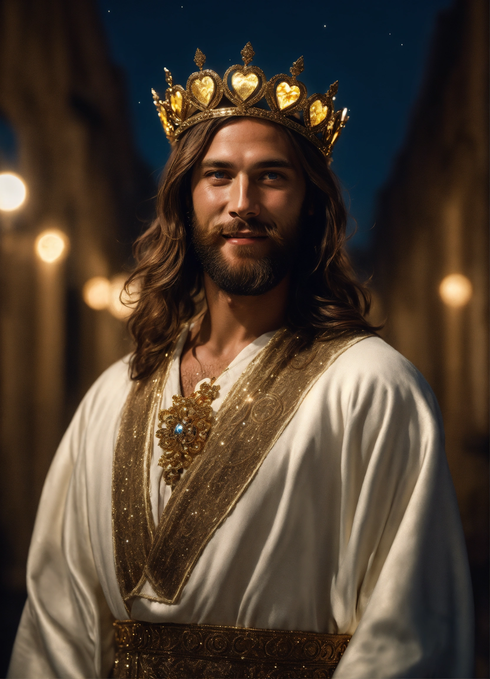 Lexica - Iconoclastic 3/4 surreal photo portrait of happy, smiling ...