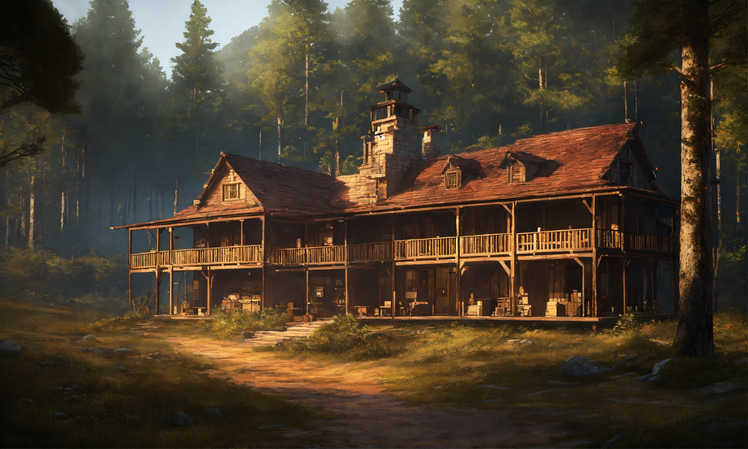 Lexica - Floorplan of Colonial frontier fort surrounded by pine forest ...