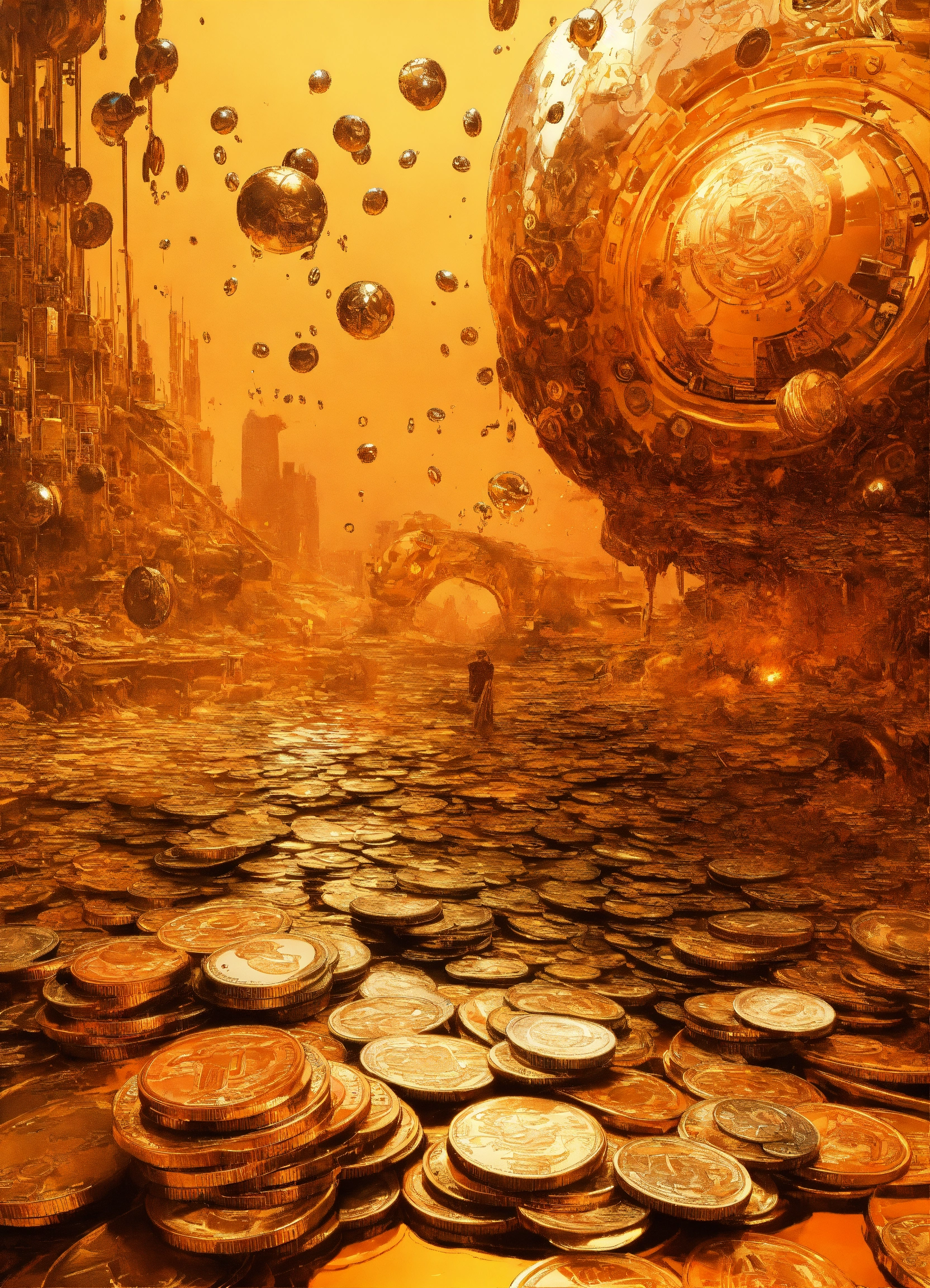 Lexica - ((fictional Sci-Fi money of the future)), Hyperdetailed Coins ...