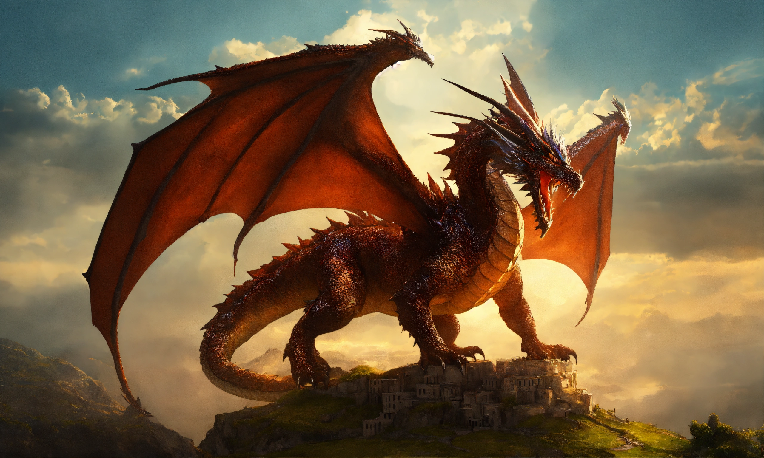 Lexica - A massive dragon with wings