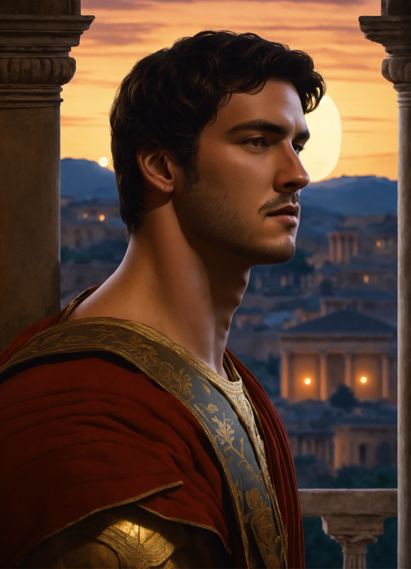 Lexica - A portrait of an accurate short-haired dark-haired achilles ...