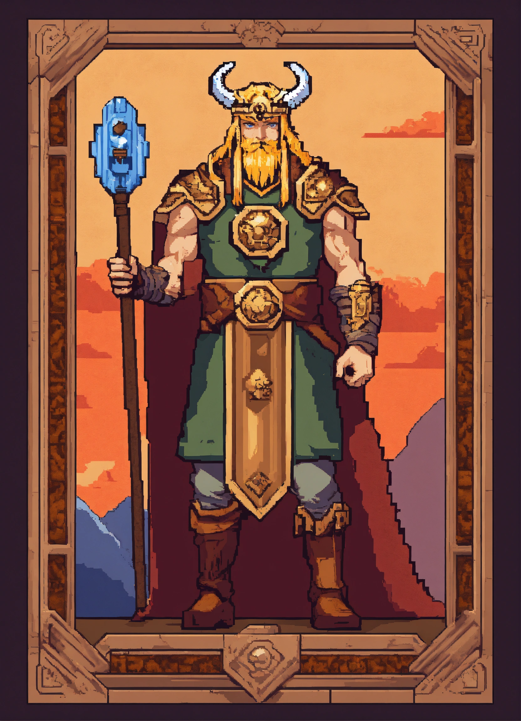 Lexica - Norse god baldr, pixel art