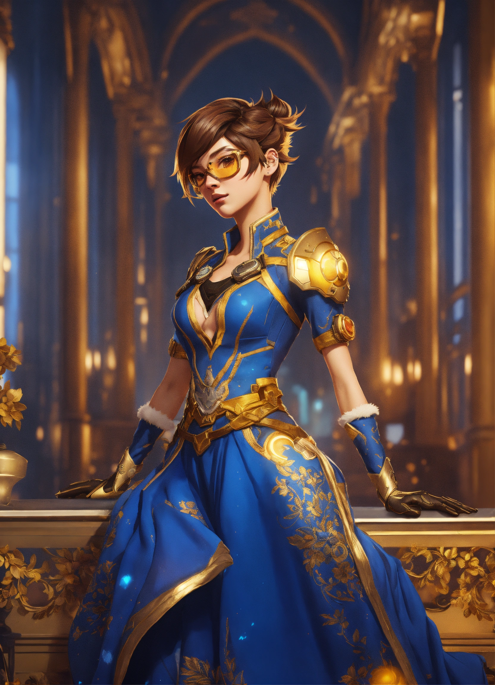 Lexica - Stunning illustration of Tracer from Overwatch, in a stunning ...