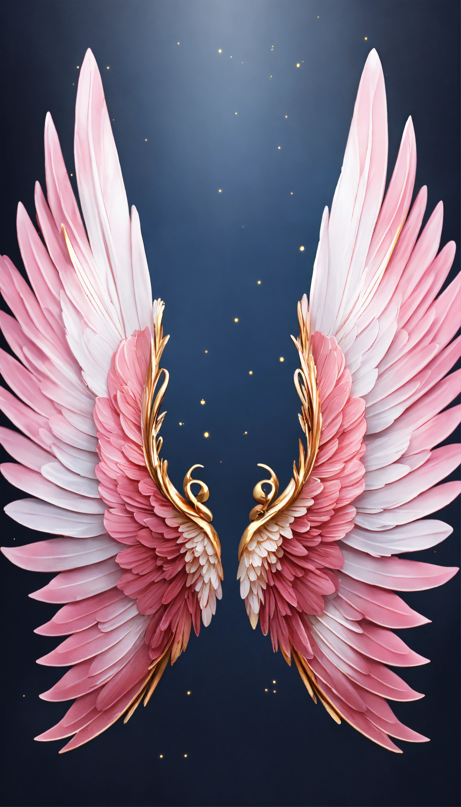Lexica - Small, beautiful and perfect angel wings of pink and white ...