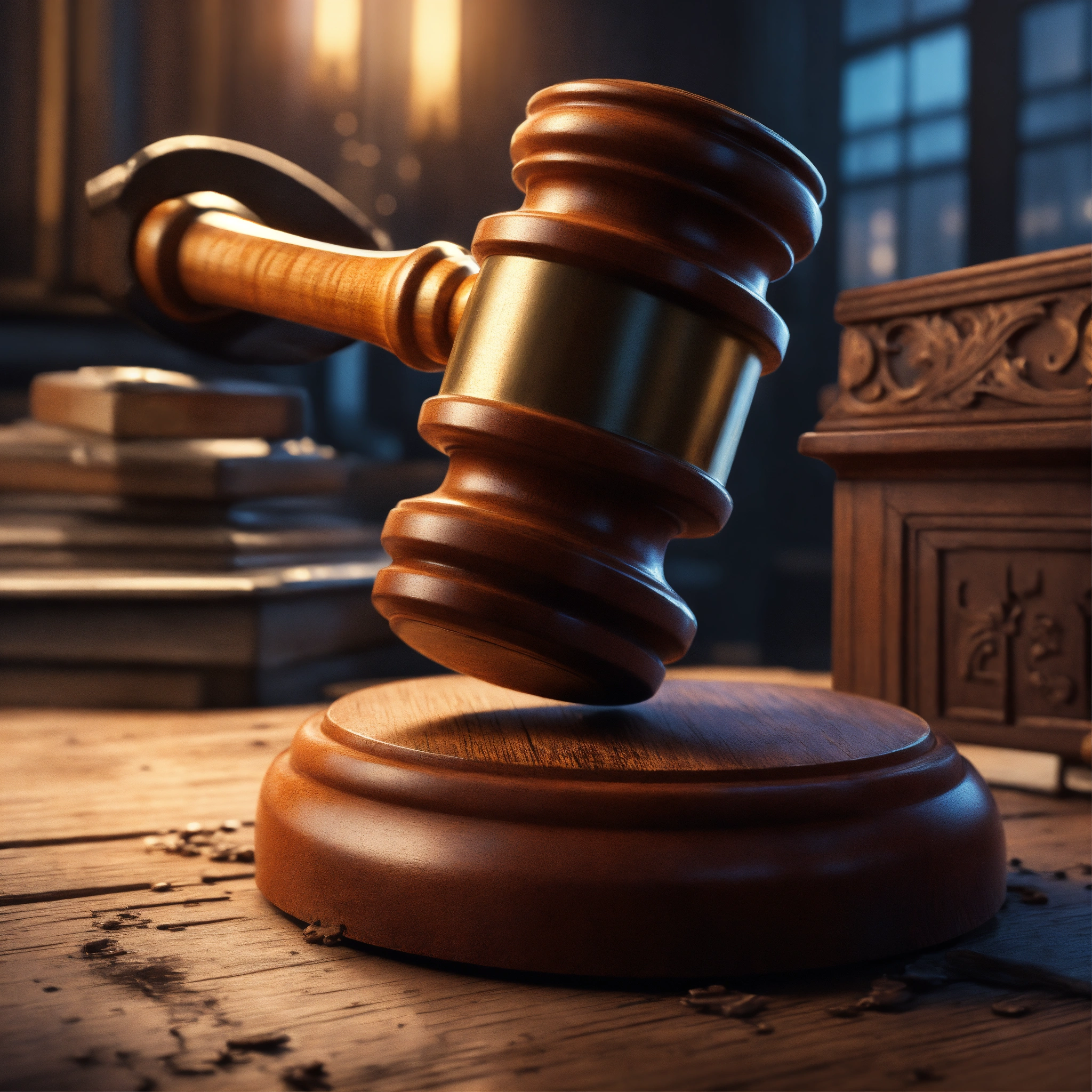 Lexica - Portrait painting of the hand of a judge banging the wooden ...