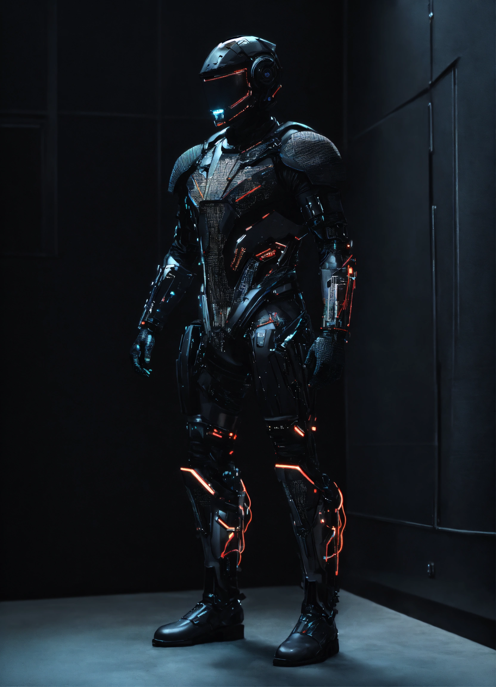 Lexica - An ultrarealistic photograph of a futuristic full body power ...