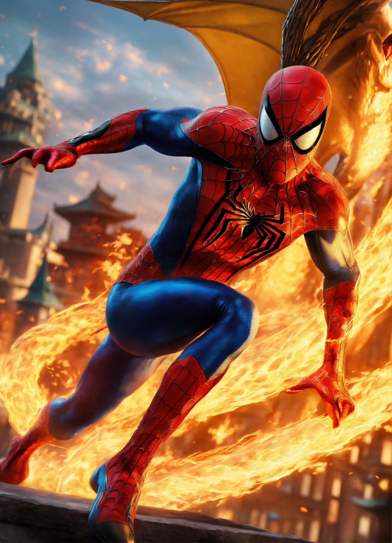 Lexica - Strongest sorceress spiderman running away from dragon ...