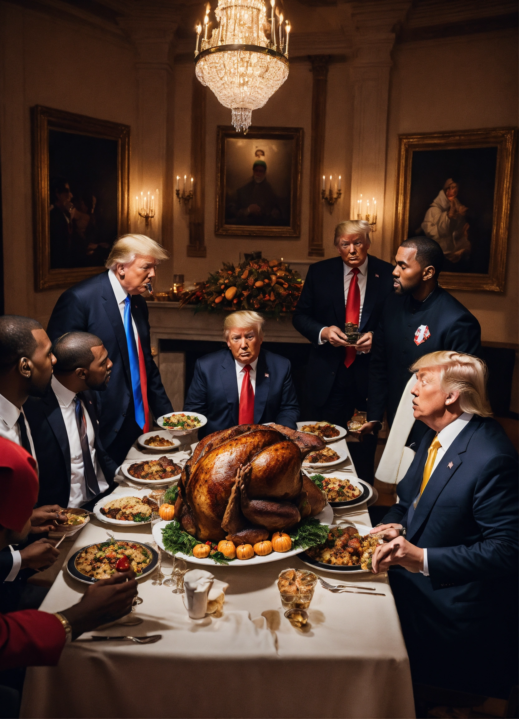 Lexica - Photo realistic shot of lebron james eating thanksgiving ...