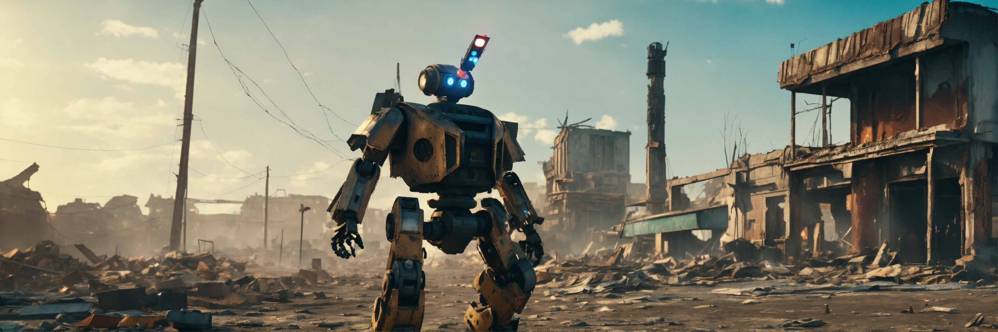 Lexica - Final Scene of a Robot Emperor from a post-apocalyptic robot ...