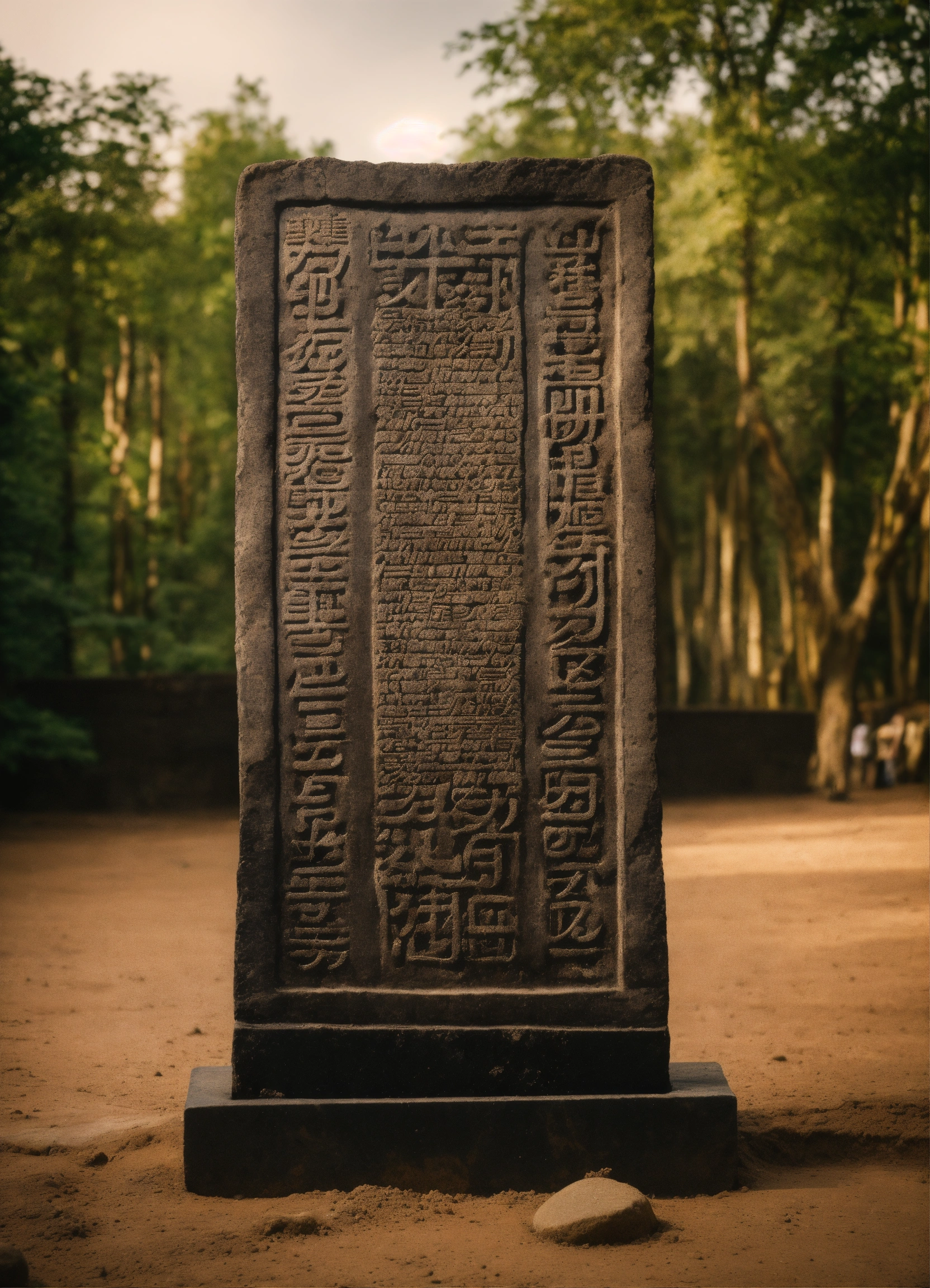 Lexica - A black stone tablet two feet wide by three feet high has some ...