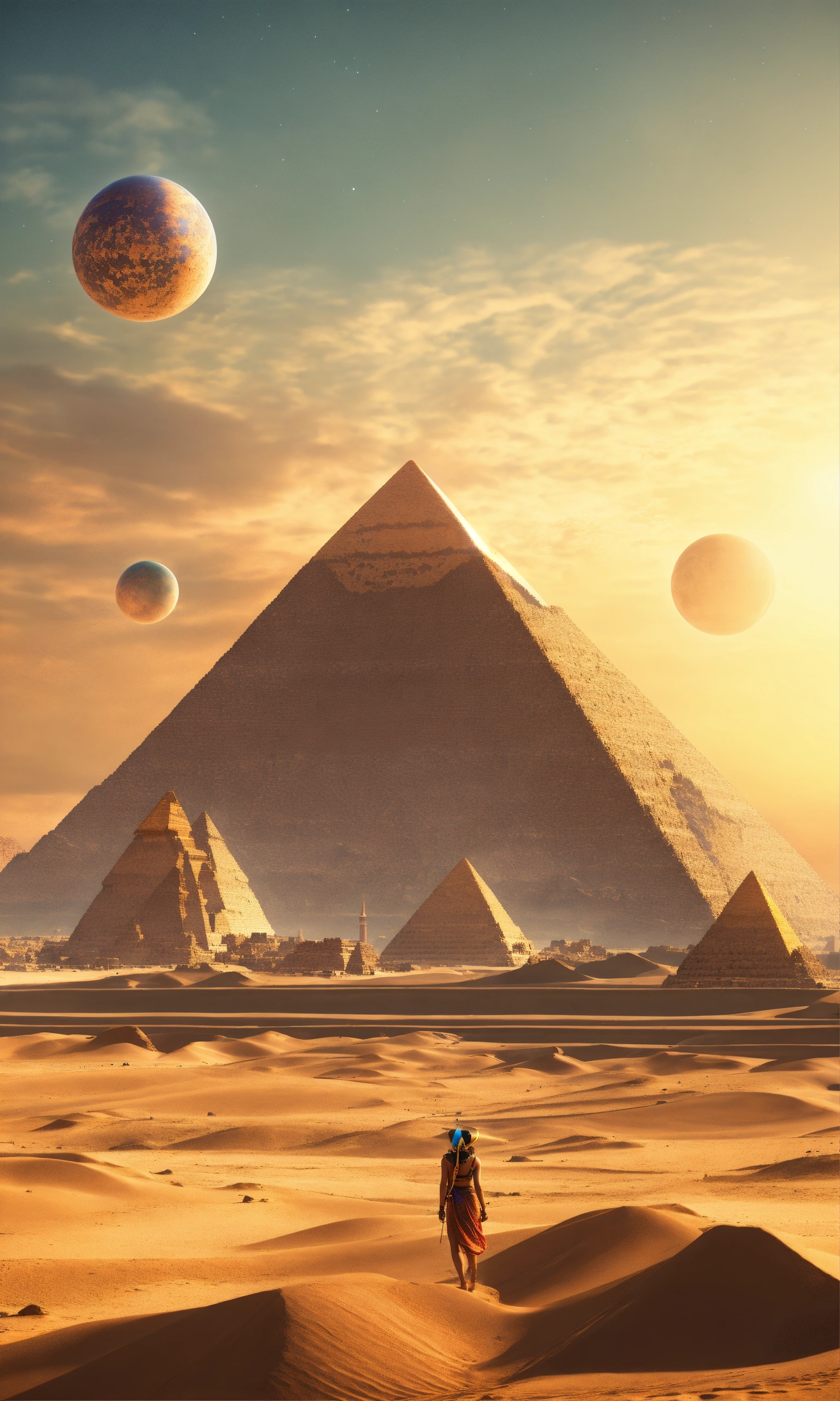 Lexica - Realistic photography full portrait of a futuristic egypt ...