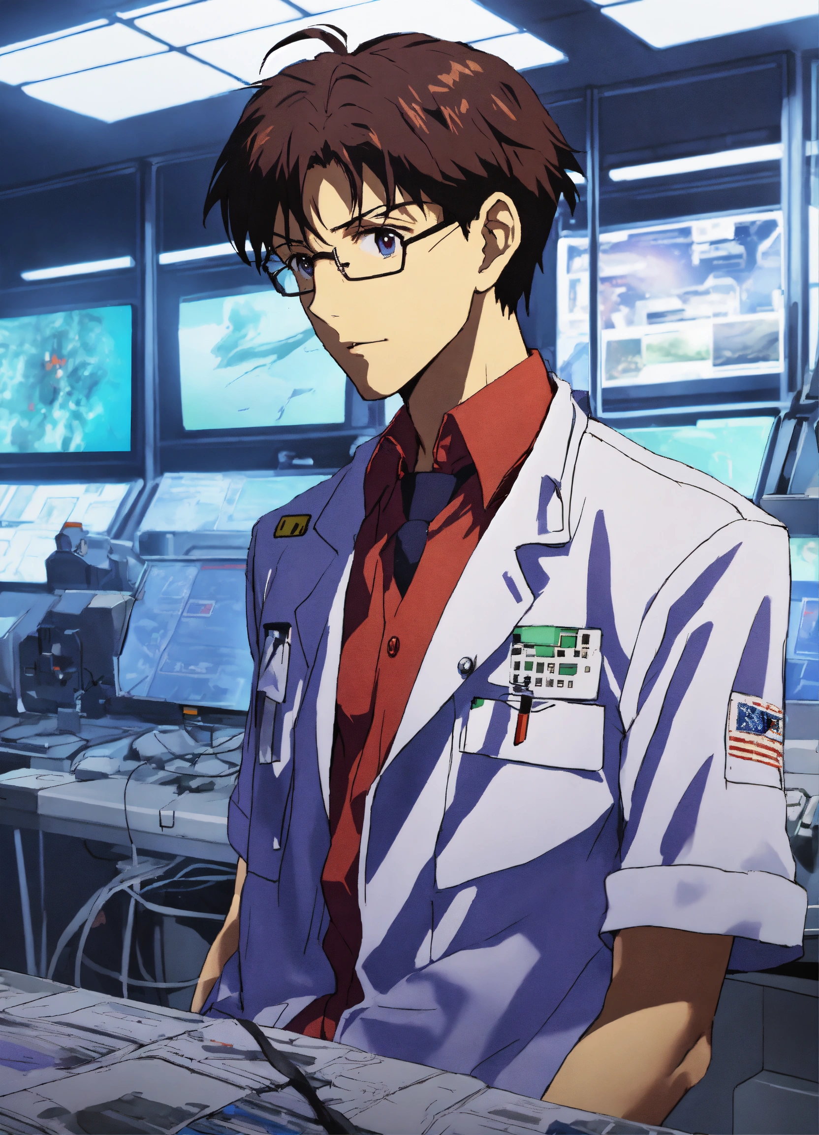 Lexica - Portrait of Shinji Ikari from Neon Genesis Evangelion, inside ...