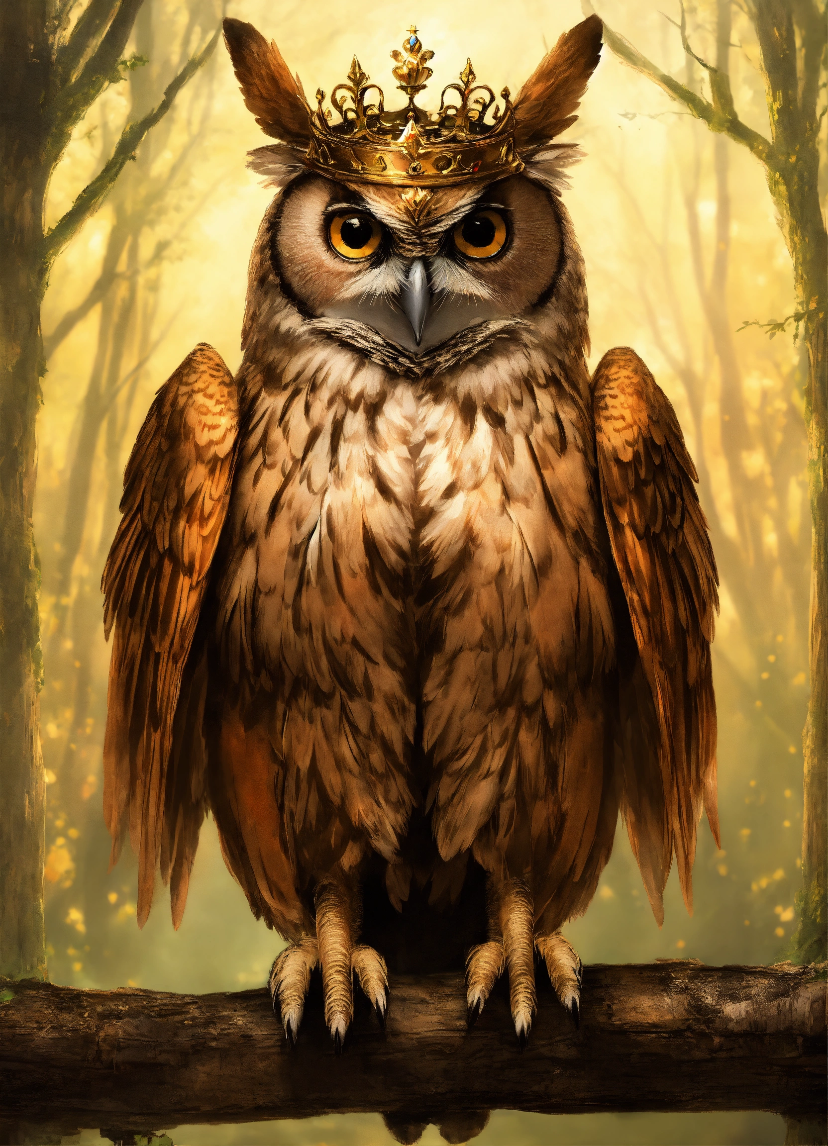 Lexica - Humanoid owl with a crown