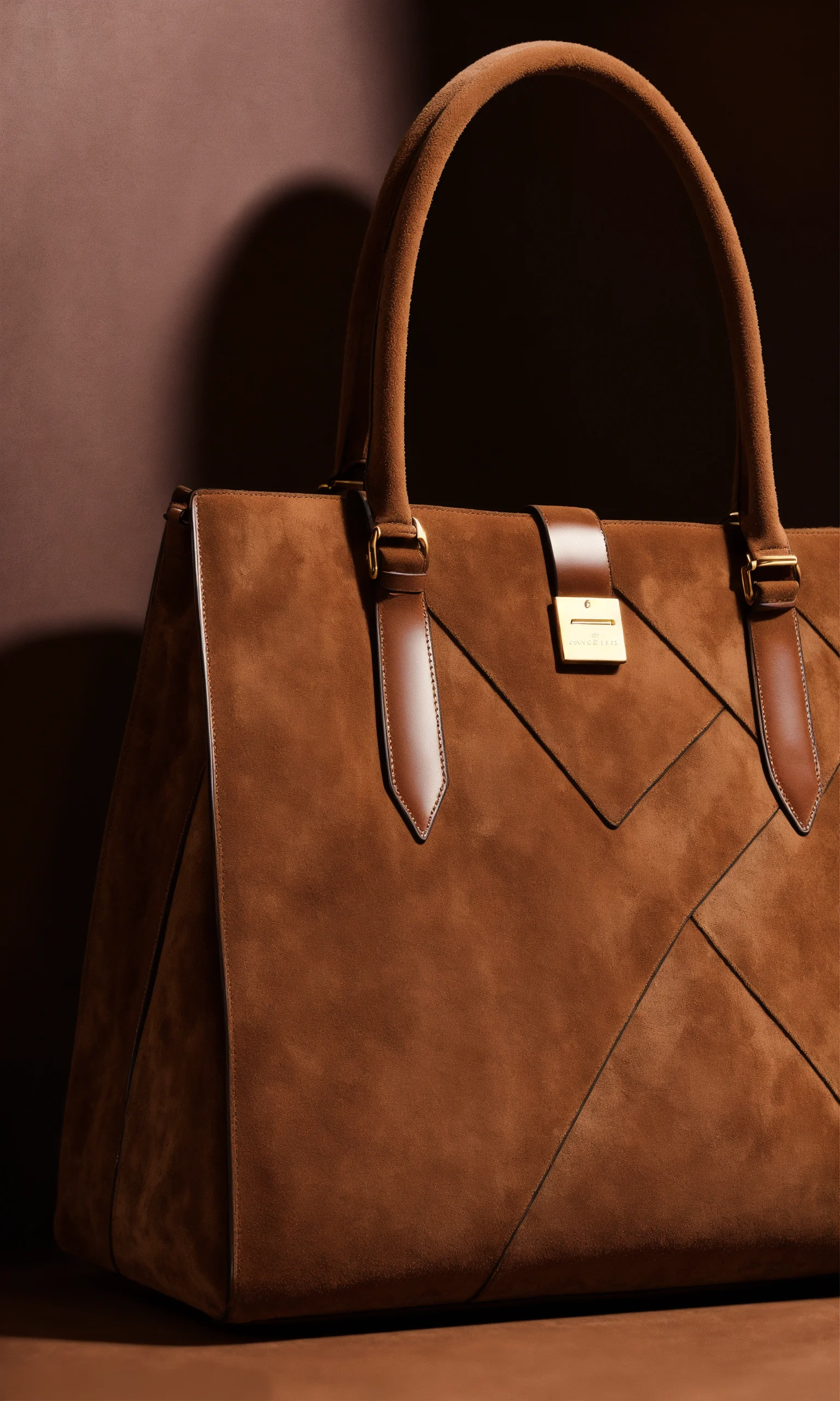 Lexica - Innovative brown suede luxury bag, vintage inspiration, new ...