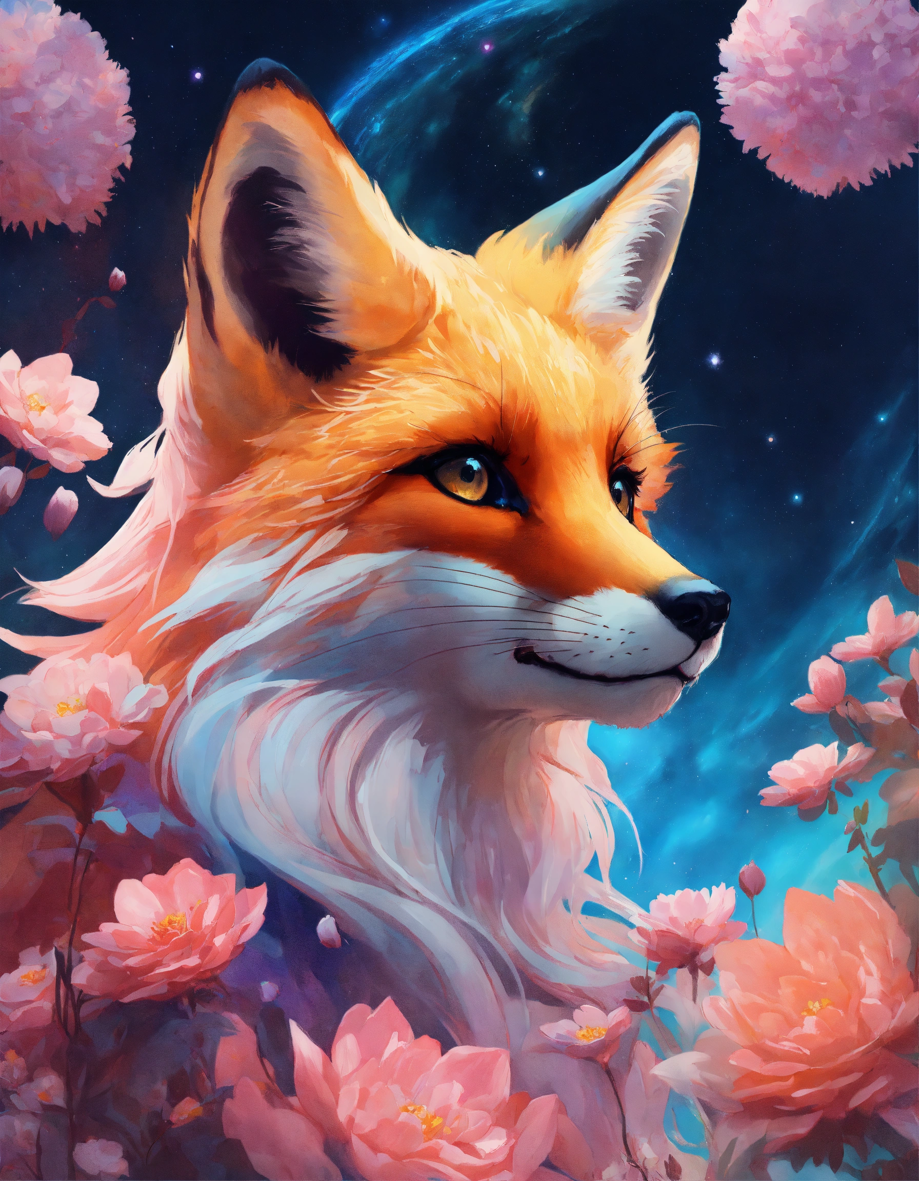 Lexica - Cute Fox in a Variety of Colors, Universe fulfilling the body ...