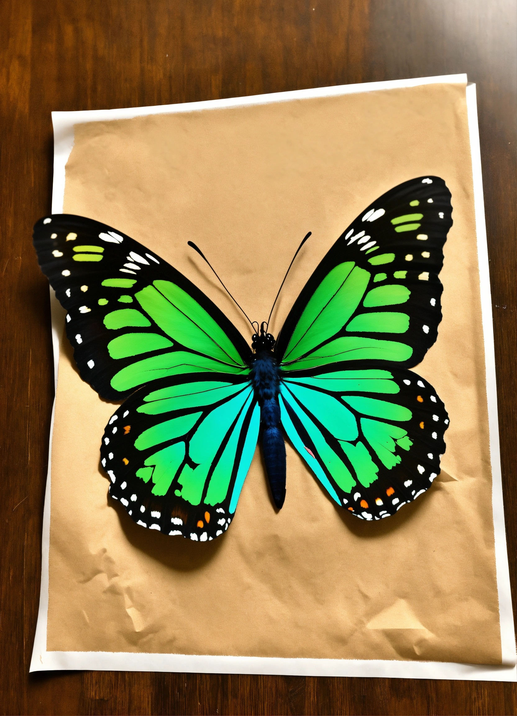 Lexica - A picture of a butterfly on a sheet of paper for kids to trace ...