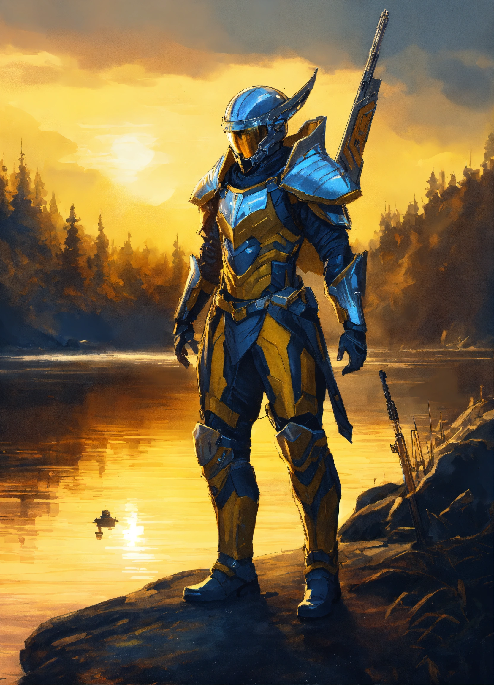 Lexica - Epic drawing of a full body of a high elf sci fi soldier ...