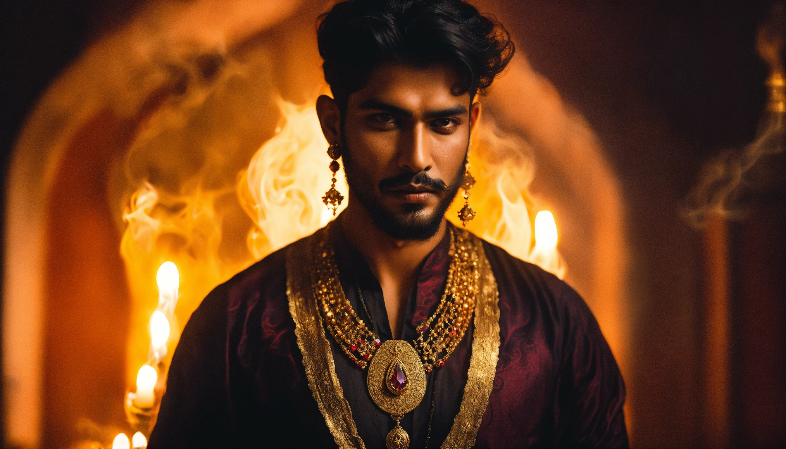 Lexica - Dark, mysterious and dramatic portrait of a young handsome ...