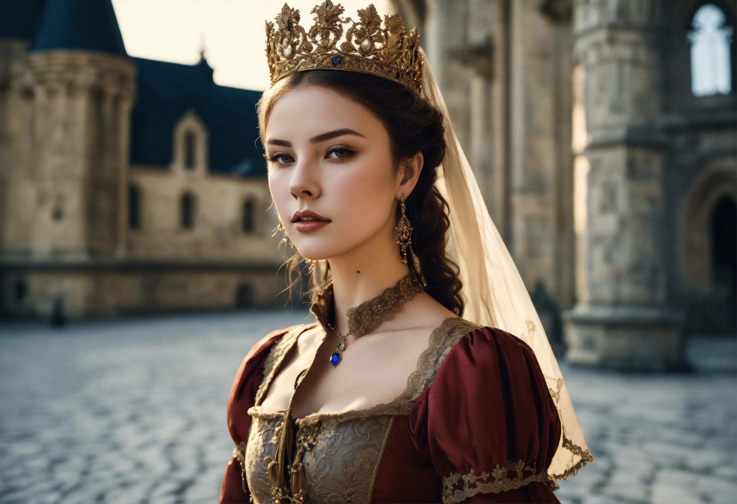 Lexica - Fine art portrait photography, medieval setting, full body ...