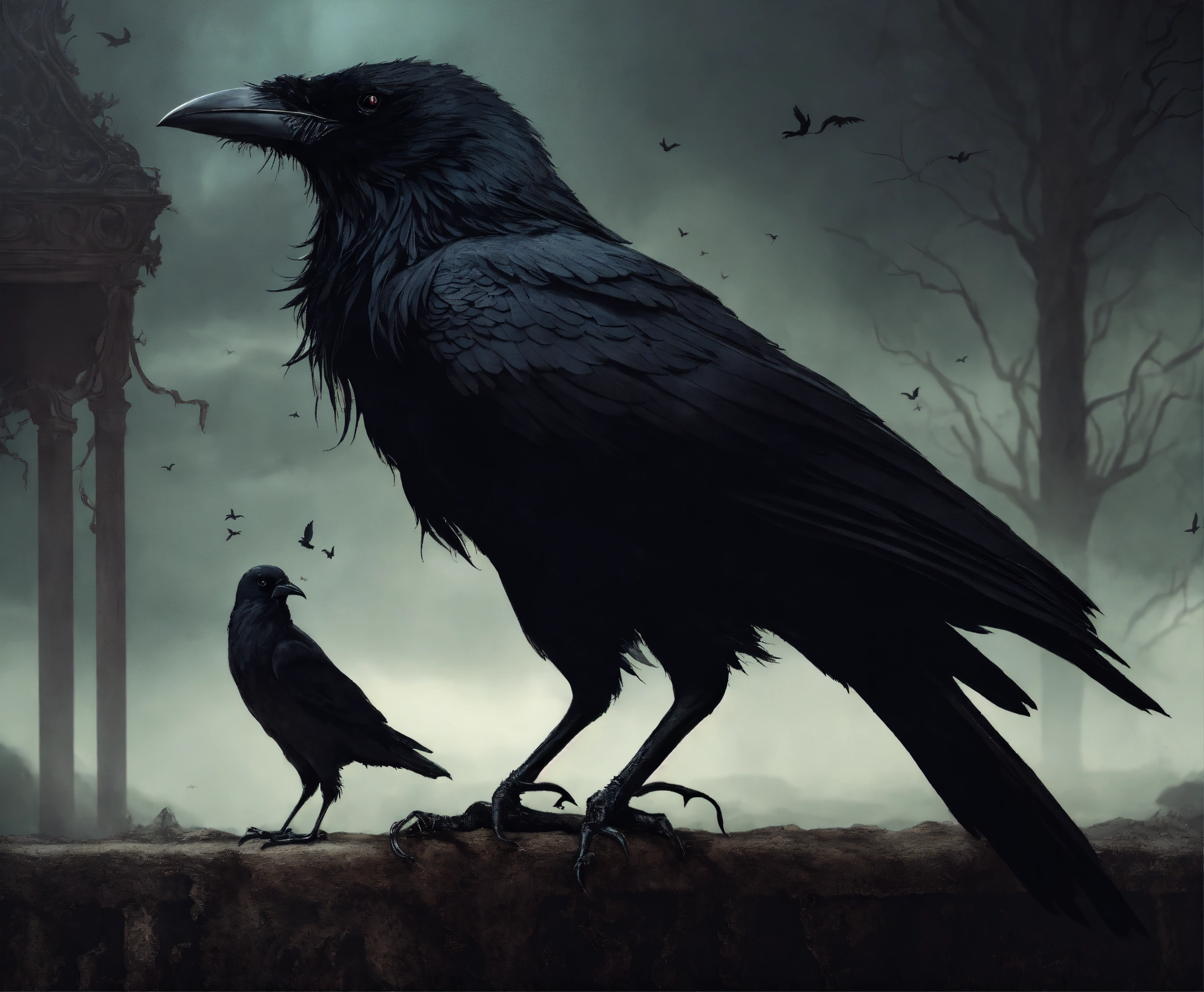 Lexica - Dark aesthetic, A macabre shadow creature, holding a black ...