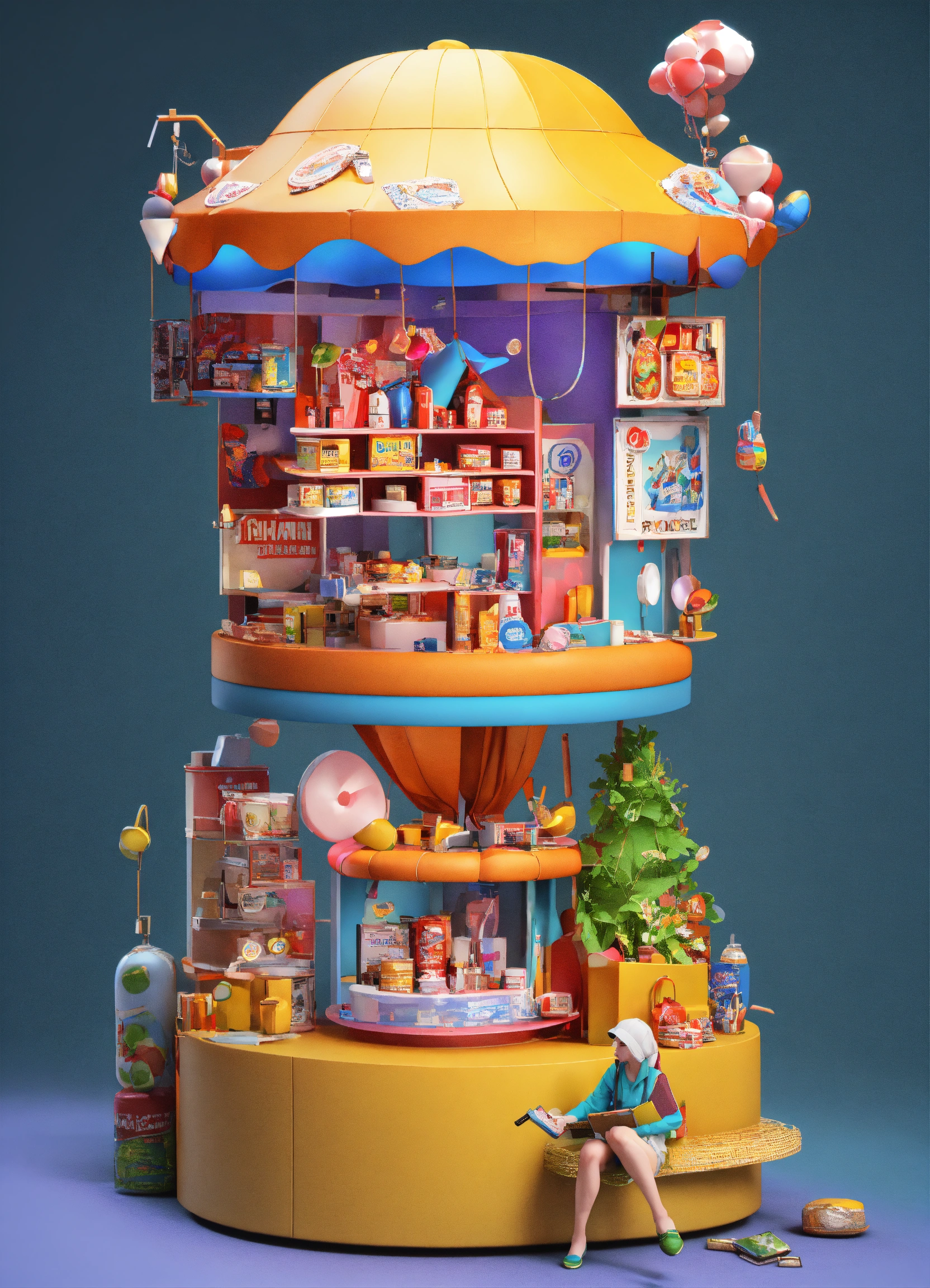 Lexica - Compulsive consumer 3D art