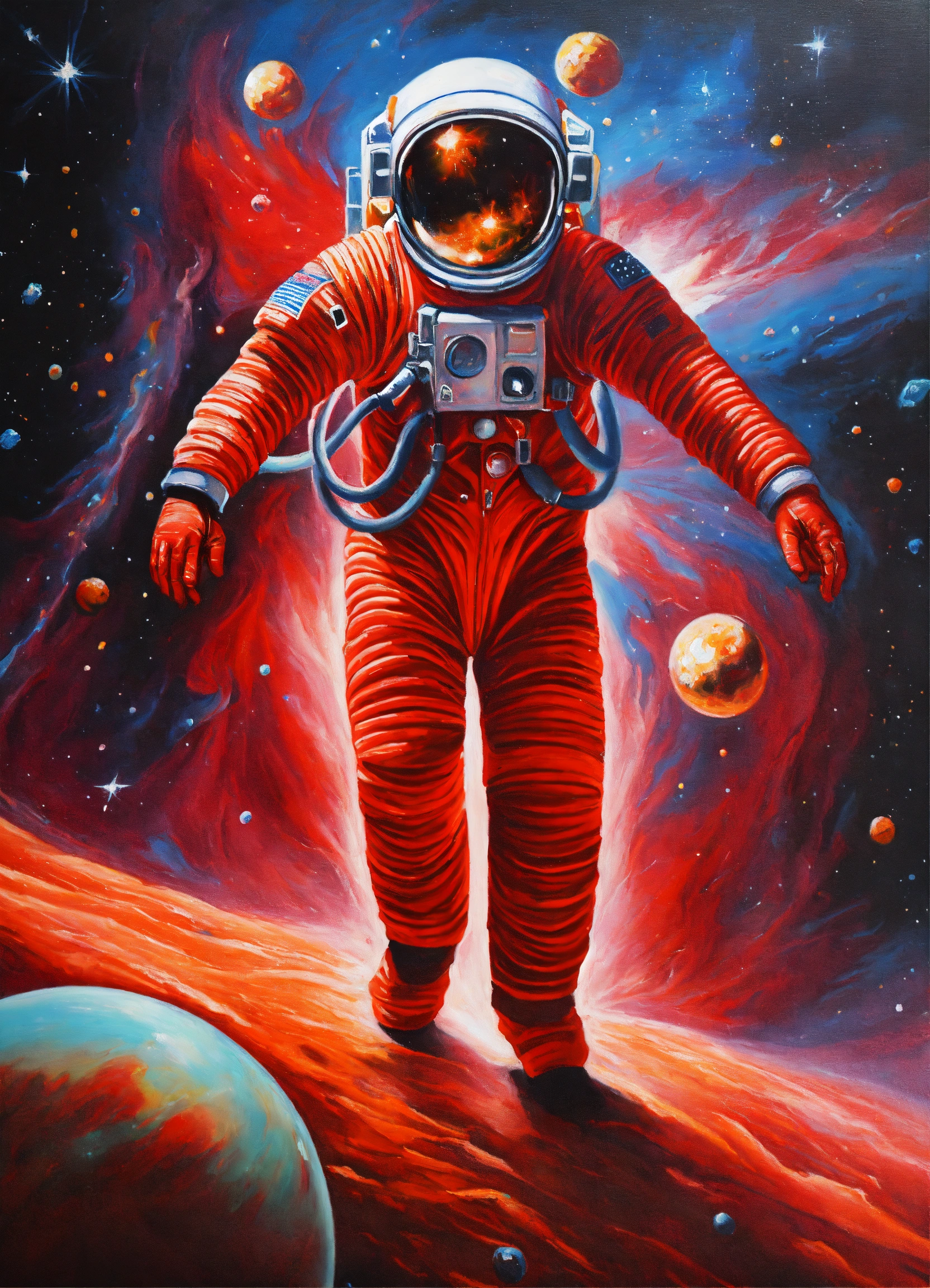Lexica - A oil painting of Supernova containing enigmatic substance in ...