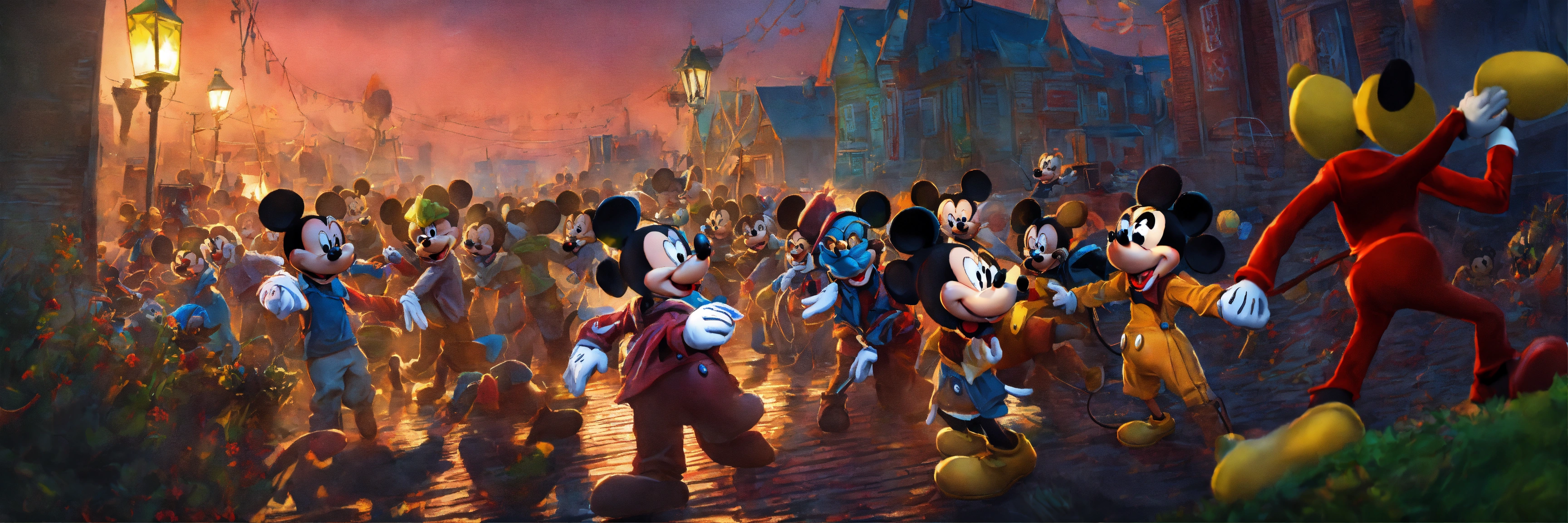 Lexica - Zombies vs Mickey Mouse, 8k