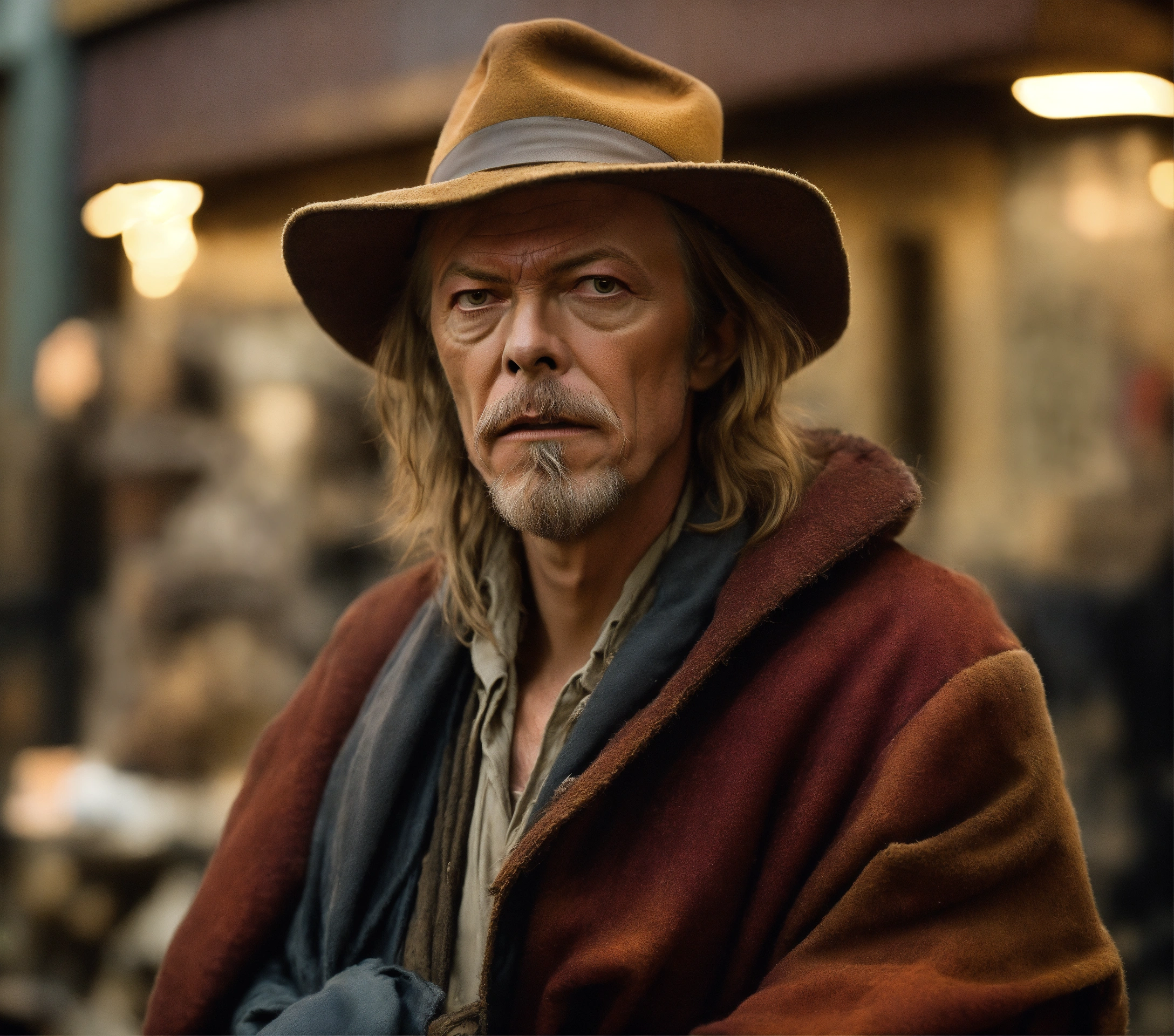 Lexica - Portrait of David bowie as a stereotypical hobo, complete with ...
