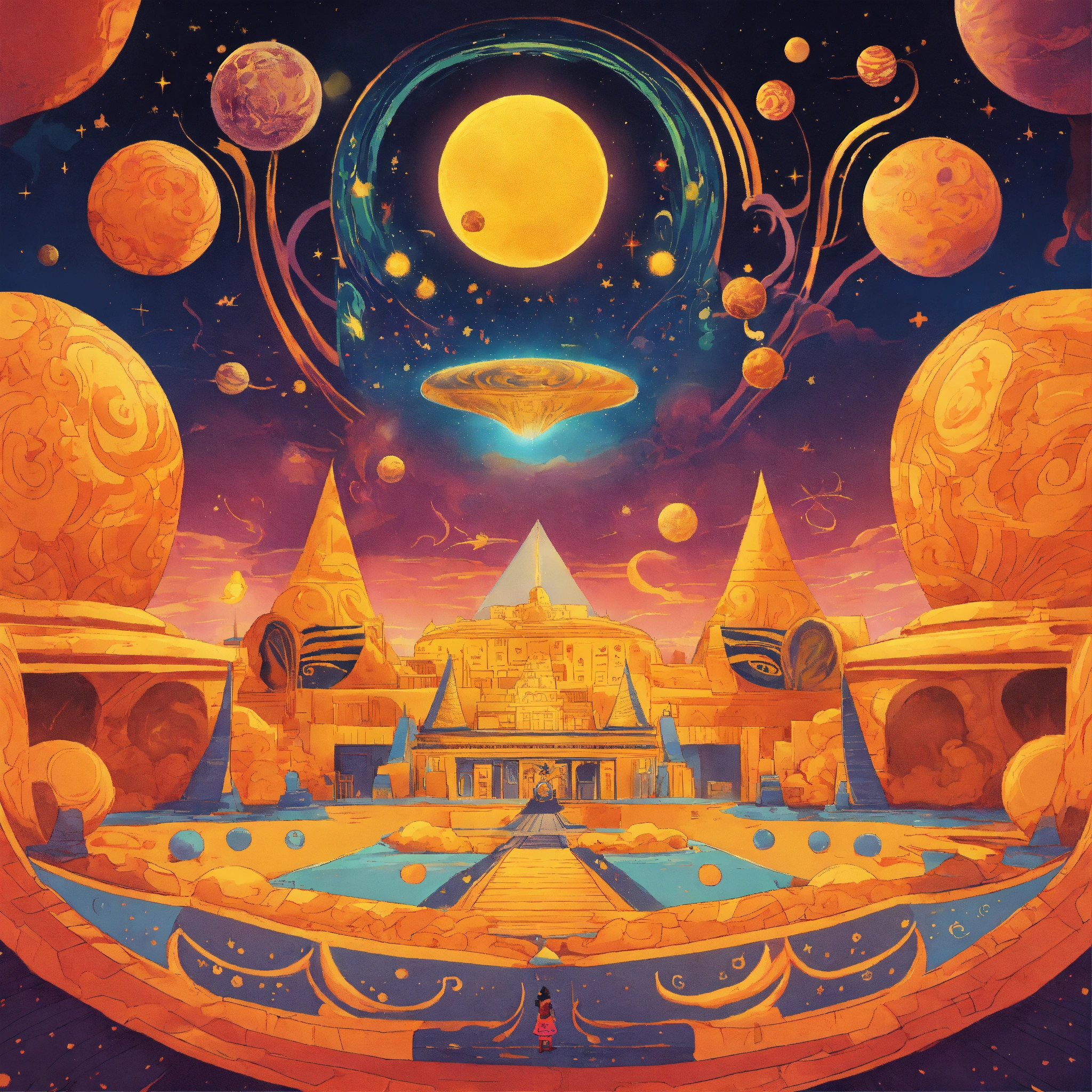 Lexica - Create a vibrant, cartoon-style poster depicting a whimsical ...