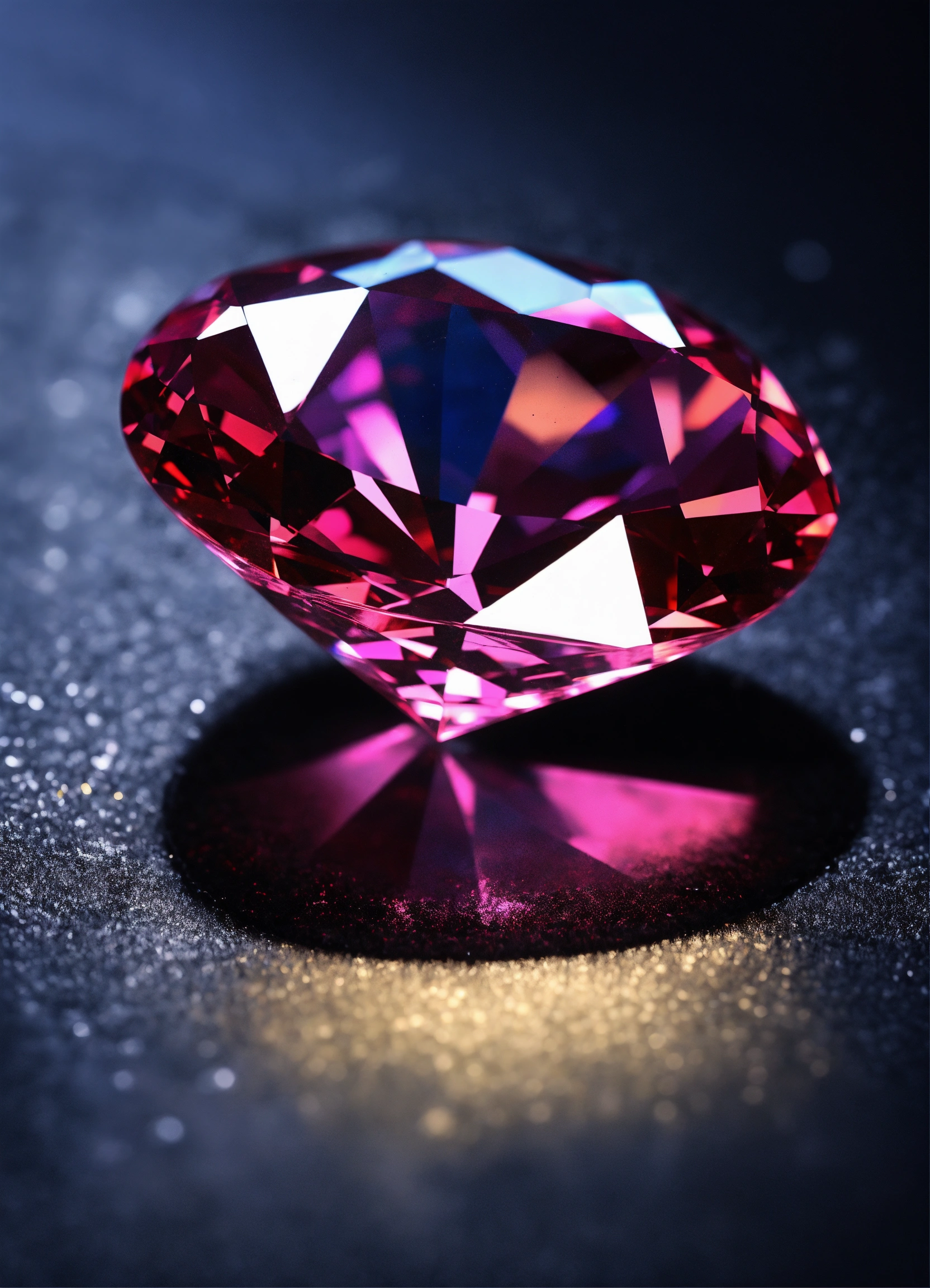 Lexica - PRECIOUS STONE DIAMOND ON THE TABLE BLACK VELVET BACKGROUND