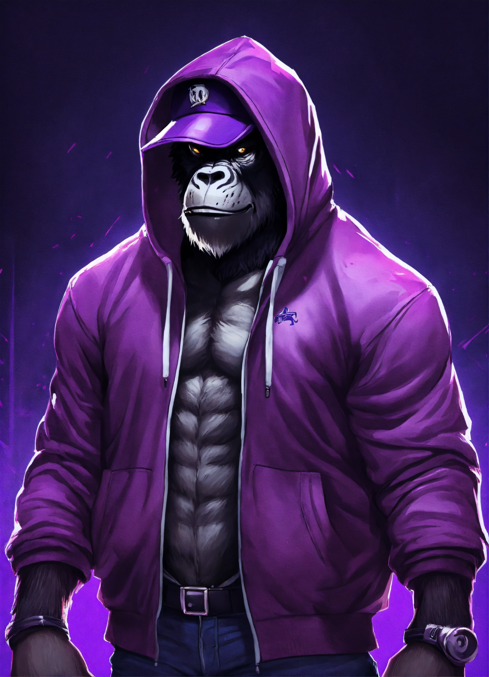 Lexica - Gangster werewolf and gangster gorilla wearing hoodies and ...