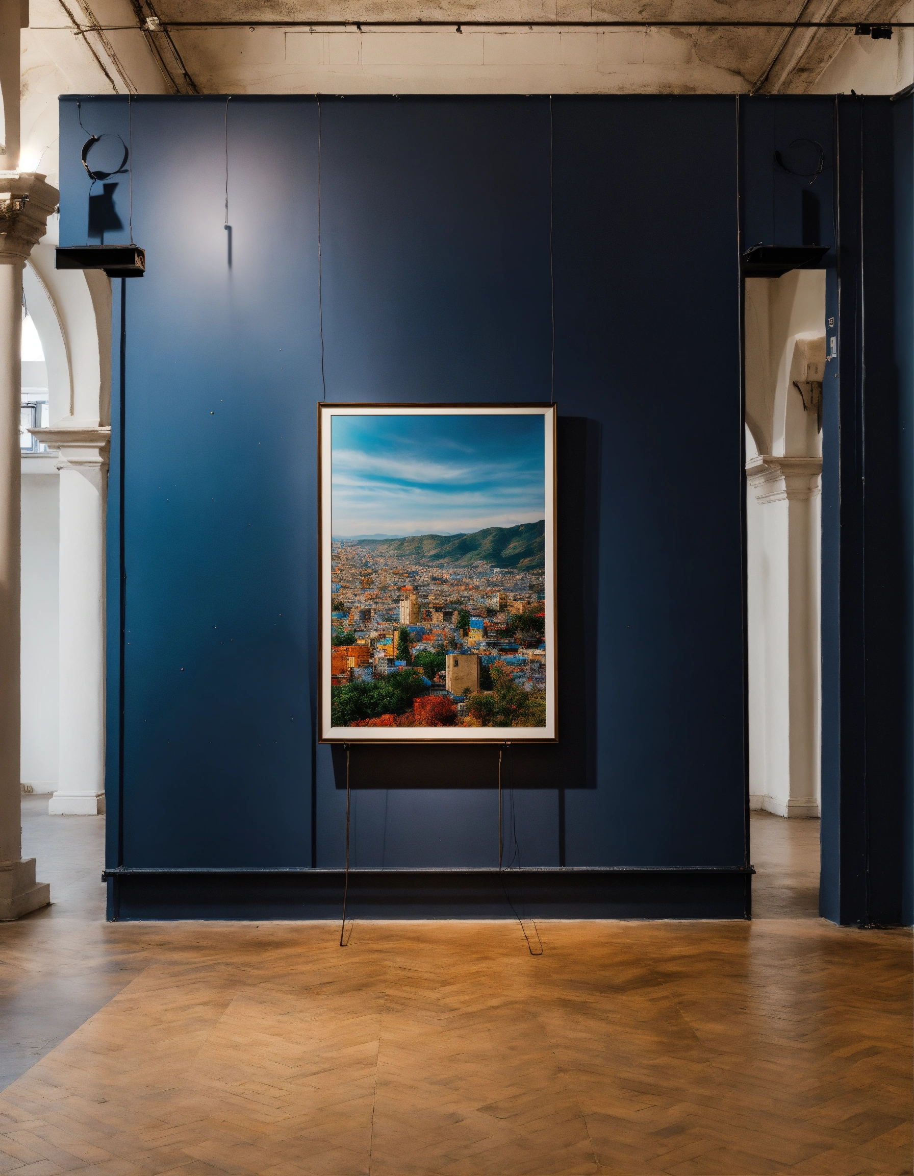 Lexica - Wall art mockup photograph in a art gallery, shot on a ...