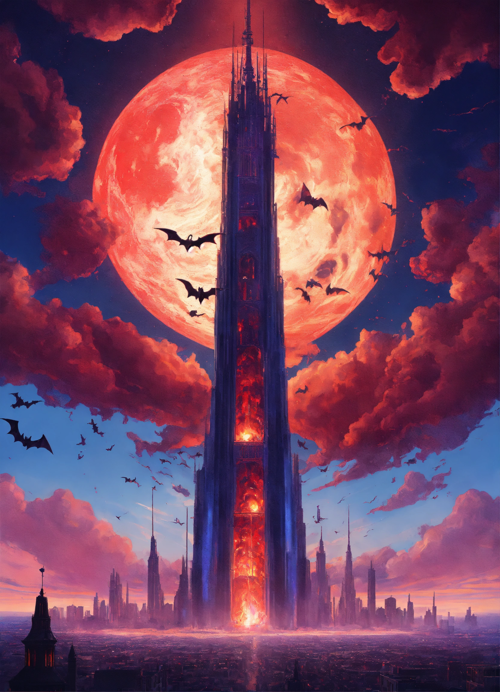 Lexica - All glassblowing superrealism style big high tower in the ...