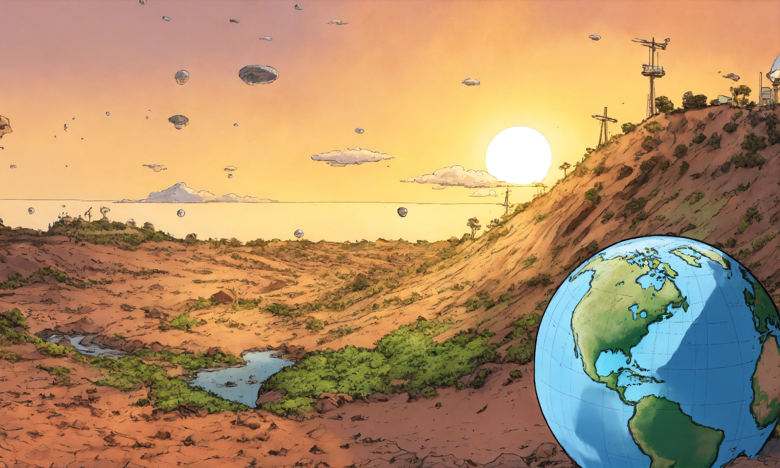 Lexica - Sundar Pichai comic strip of Picture of the earth scene