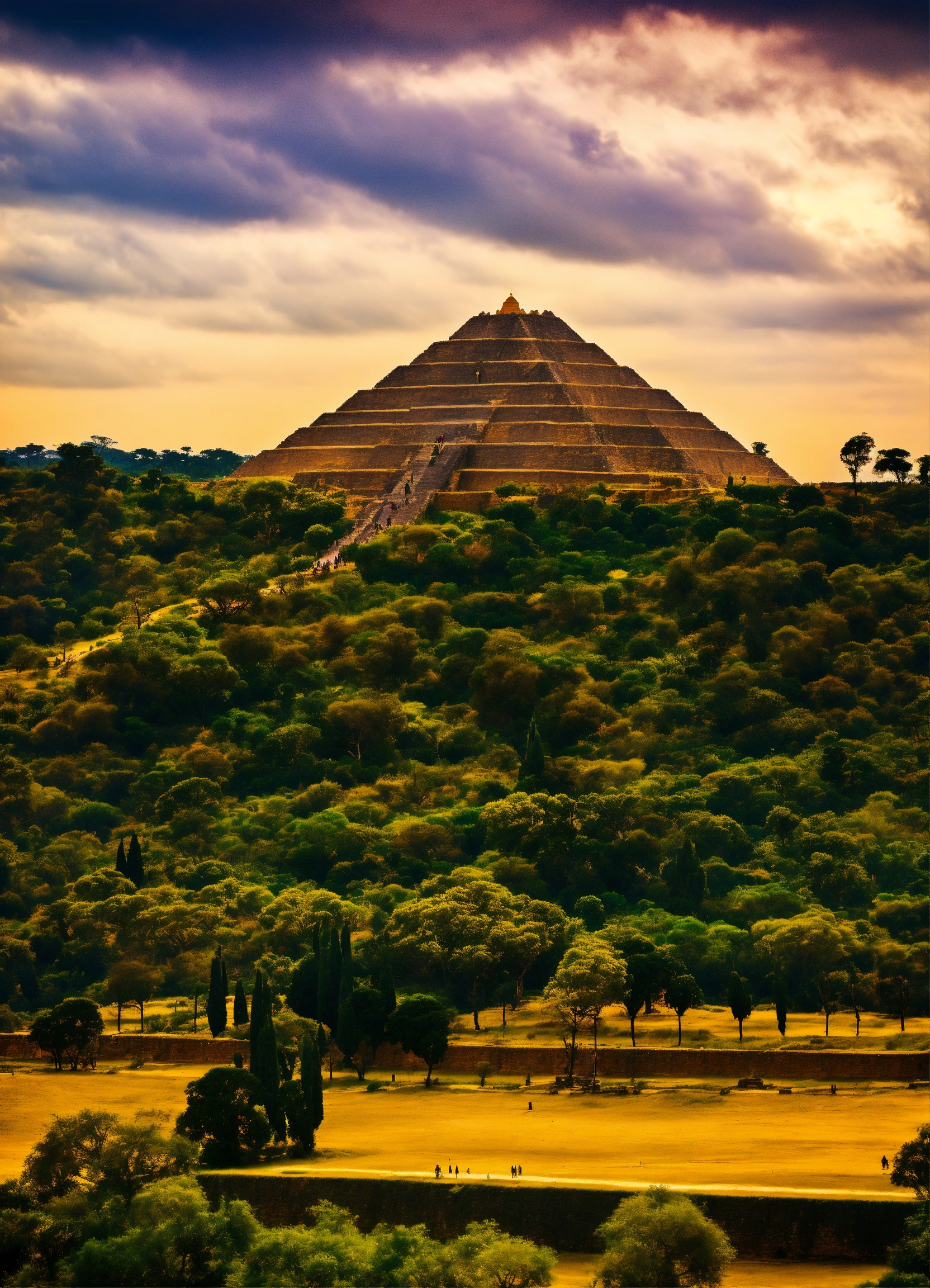 Lexica - Great pyramid of cholula, mexico, surrounded by forrests ...