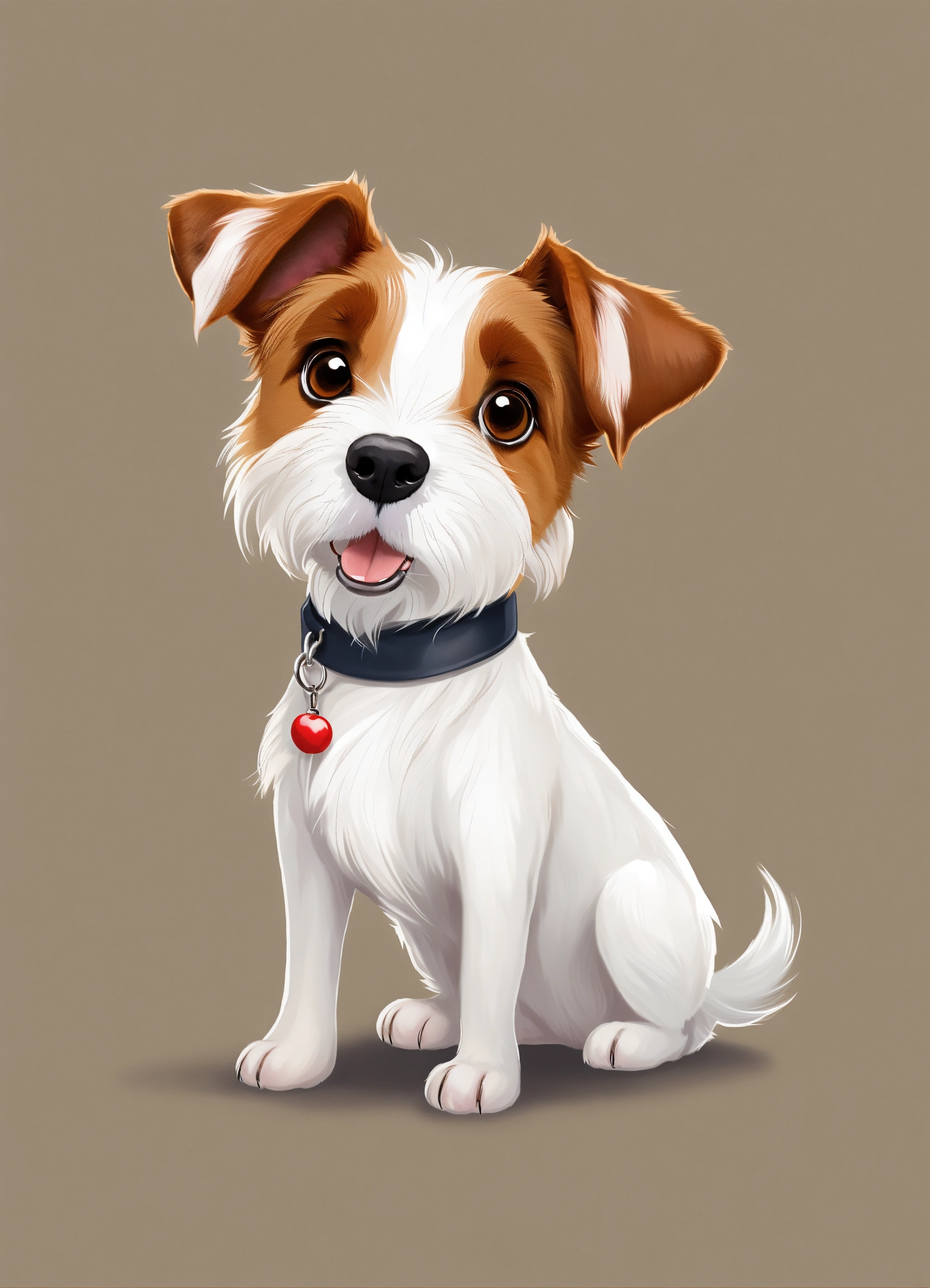 Lexica - Cute realistic cartoon parson russell terrier dog, with a ...